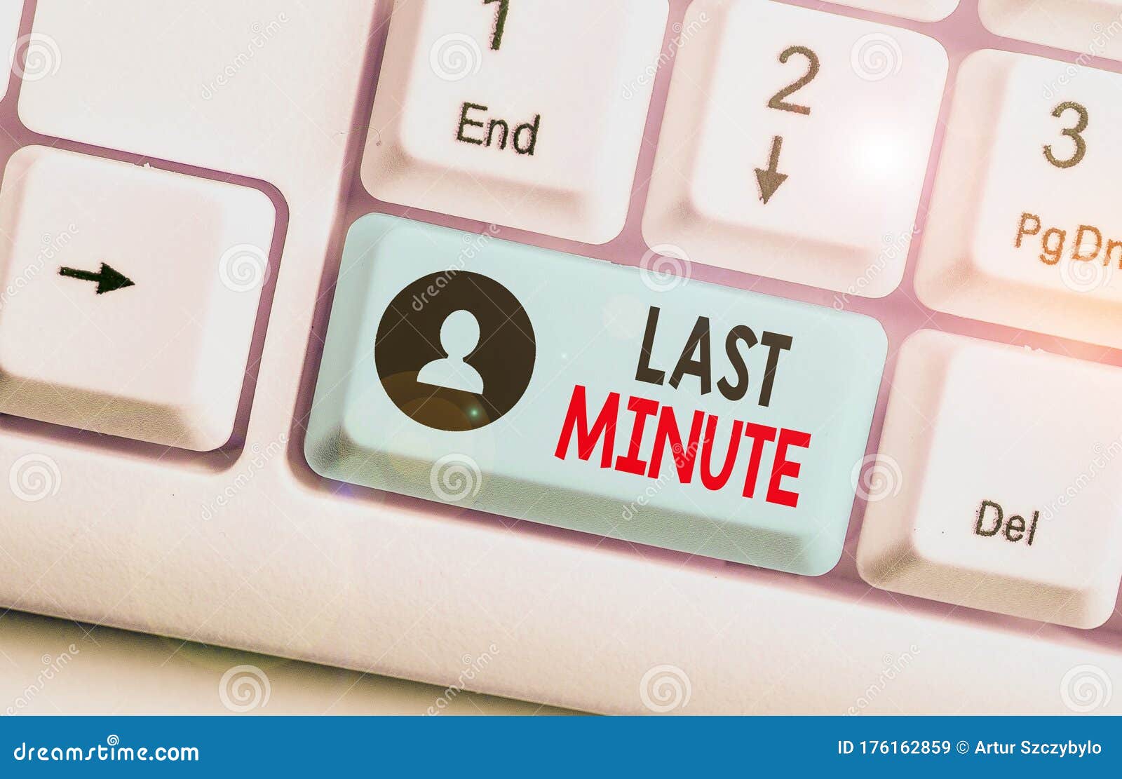 Handwriting Text Writing Last Minute. Concept Meaning Done or Occurring ...