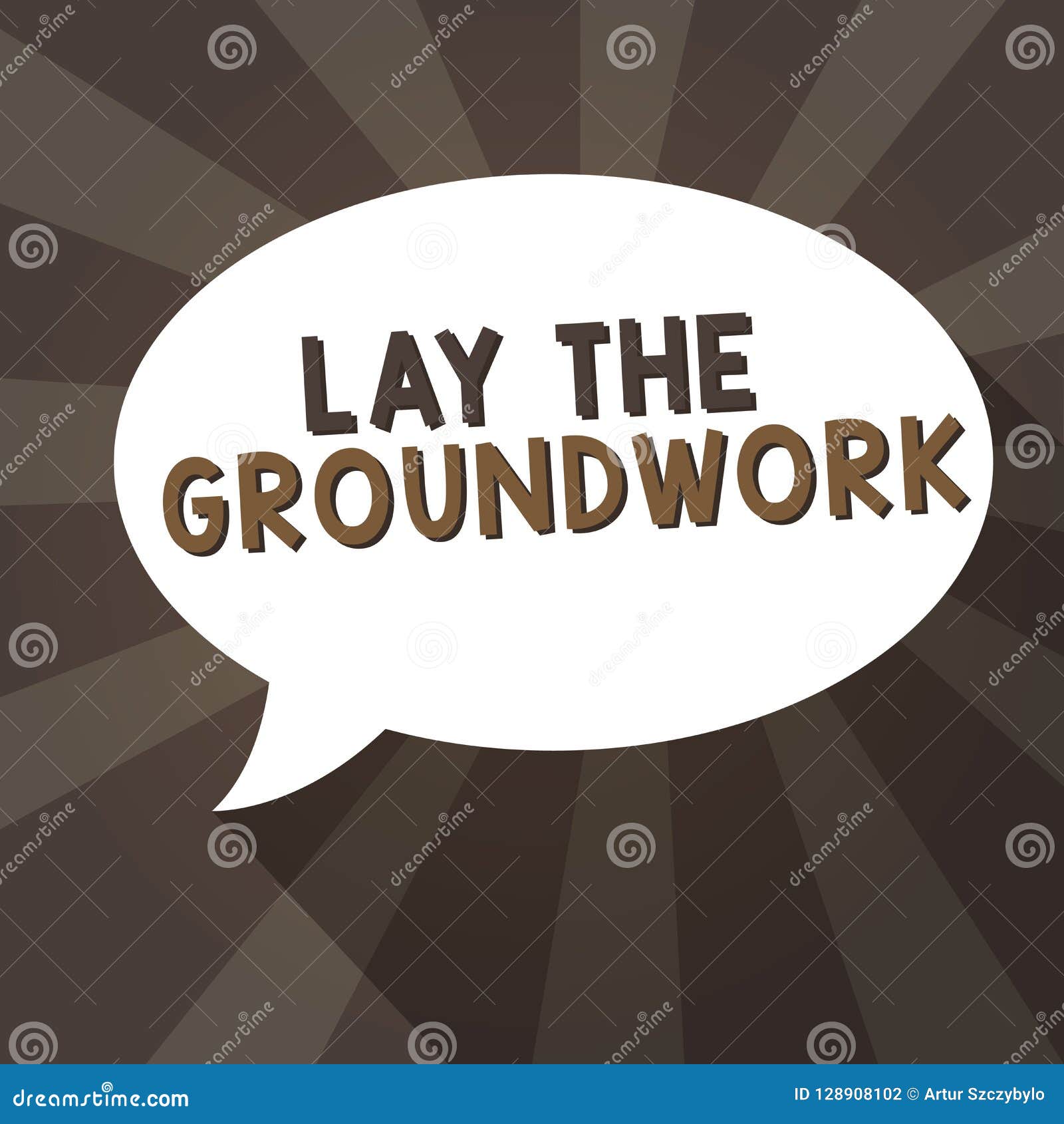 Handwriting Text Writing Lay the Groundwork. Concept Meaning Preparing ...