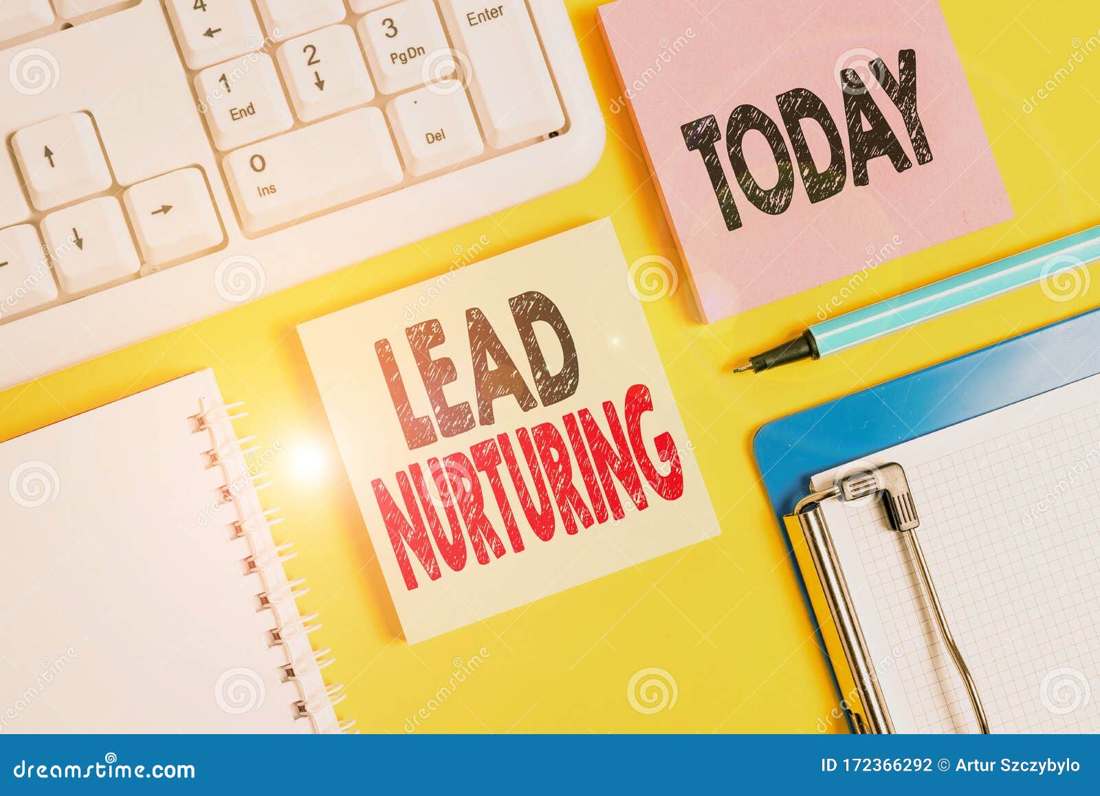 Handwriting Text Writing Lead Nurturing. Concept Meaning Method of ...