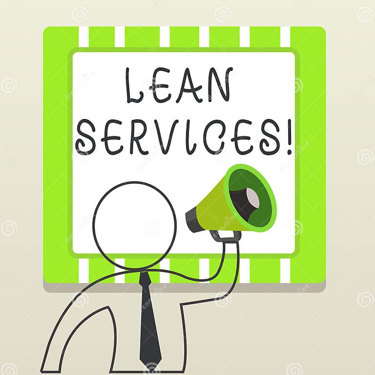 Handwriting Text Writing Lean Services. Concept Meaning Application of ...