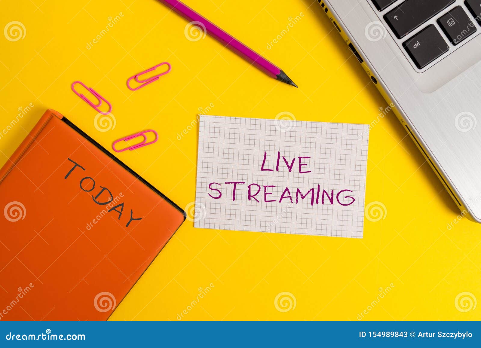 Handwriting Text Writing Live Streaming. Concept Meaning Transmit Live ...