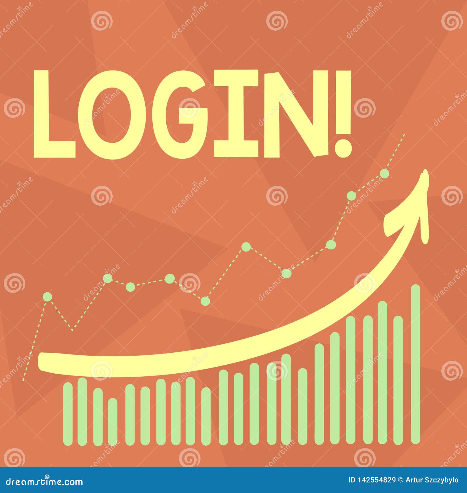 Handwriting Text Writing Login. Concept Meaning Act of Entering into a ...