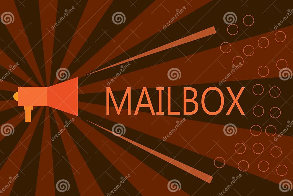 Handwriting Text Writing Mailbox. Concept Meaning Box Mounted on Post ...