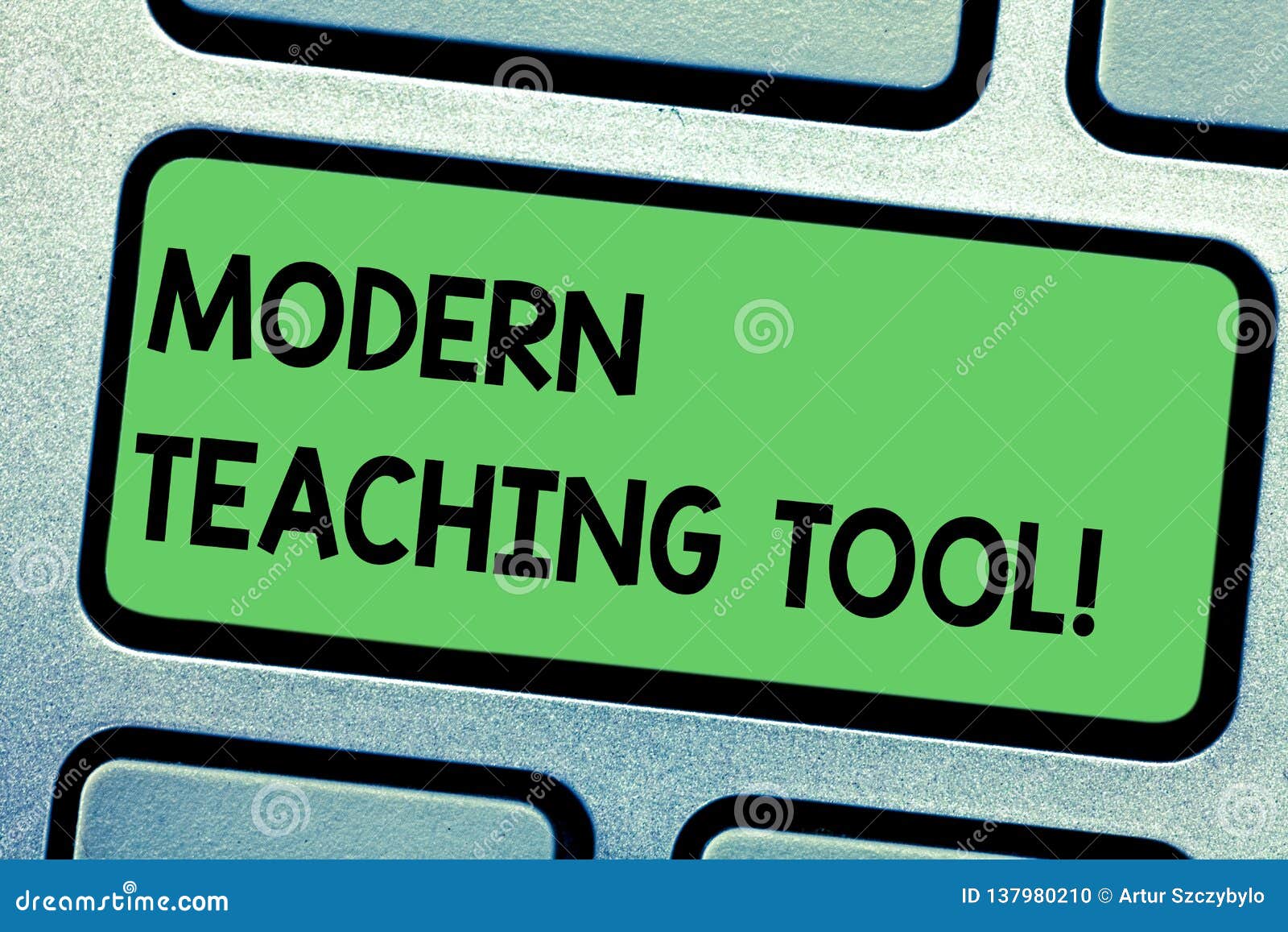 Handwriting Text Writing Modern Teaching Tool. Concept Meaning Using ...