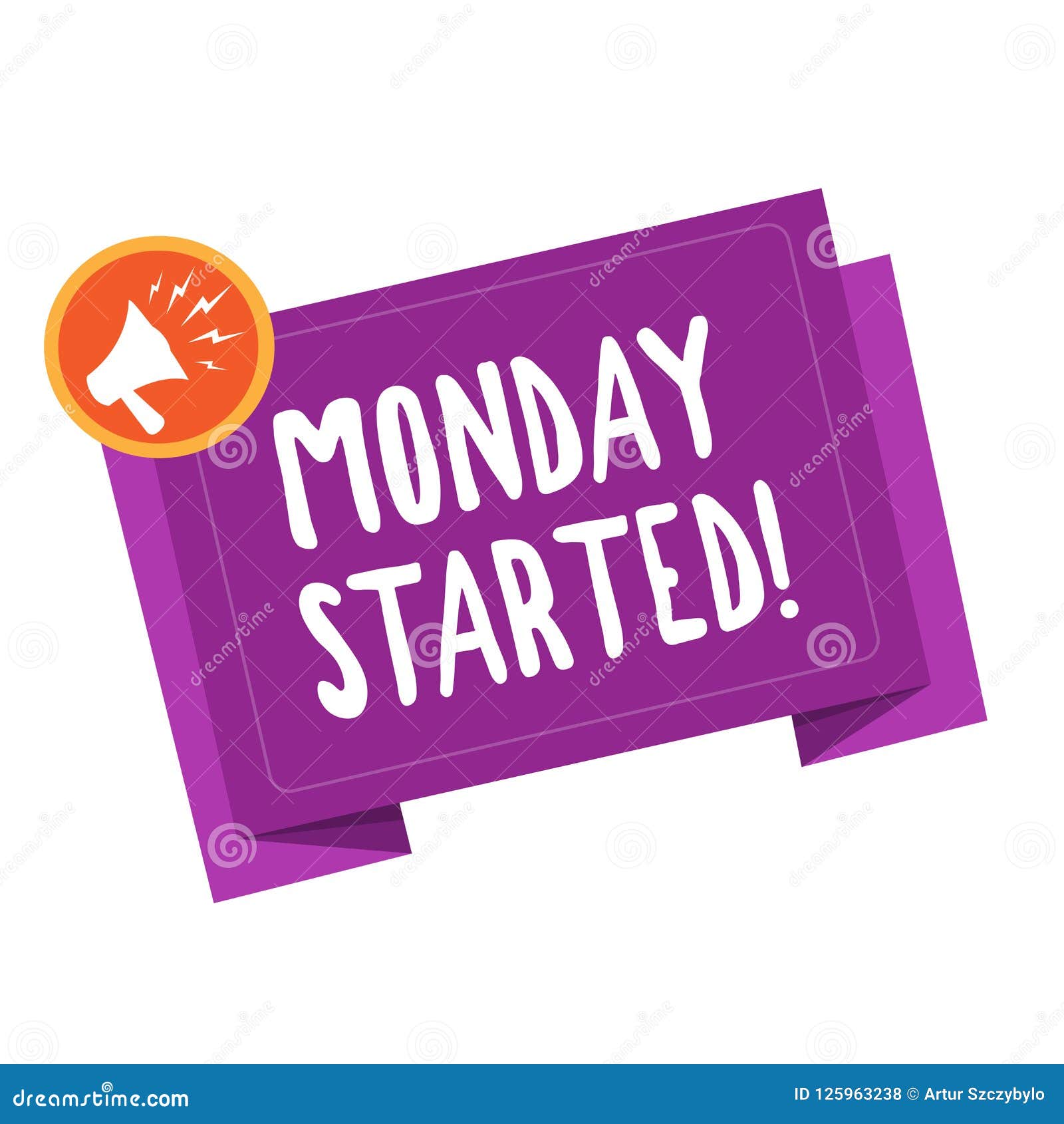 Handwriting Text Writing Monday Started. Concept Meaning Getting Ready ...