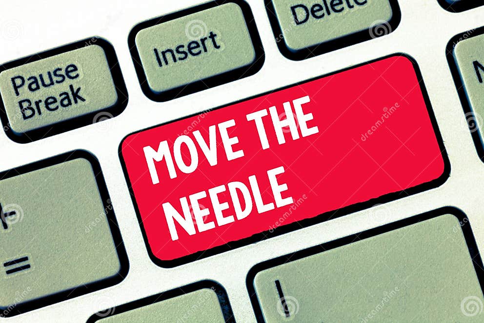 Handwriting Text Writing Move the Needle. Concept Meaning Make a ...