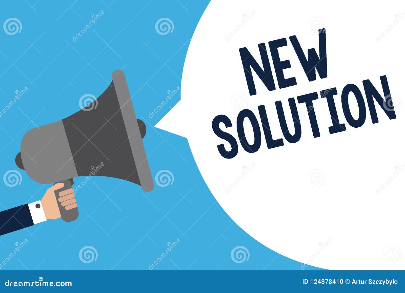 Handwriting Text Writing New Solution. Concept Meaning Modern ...