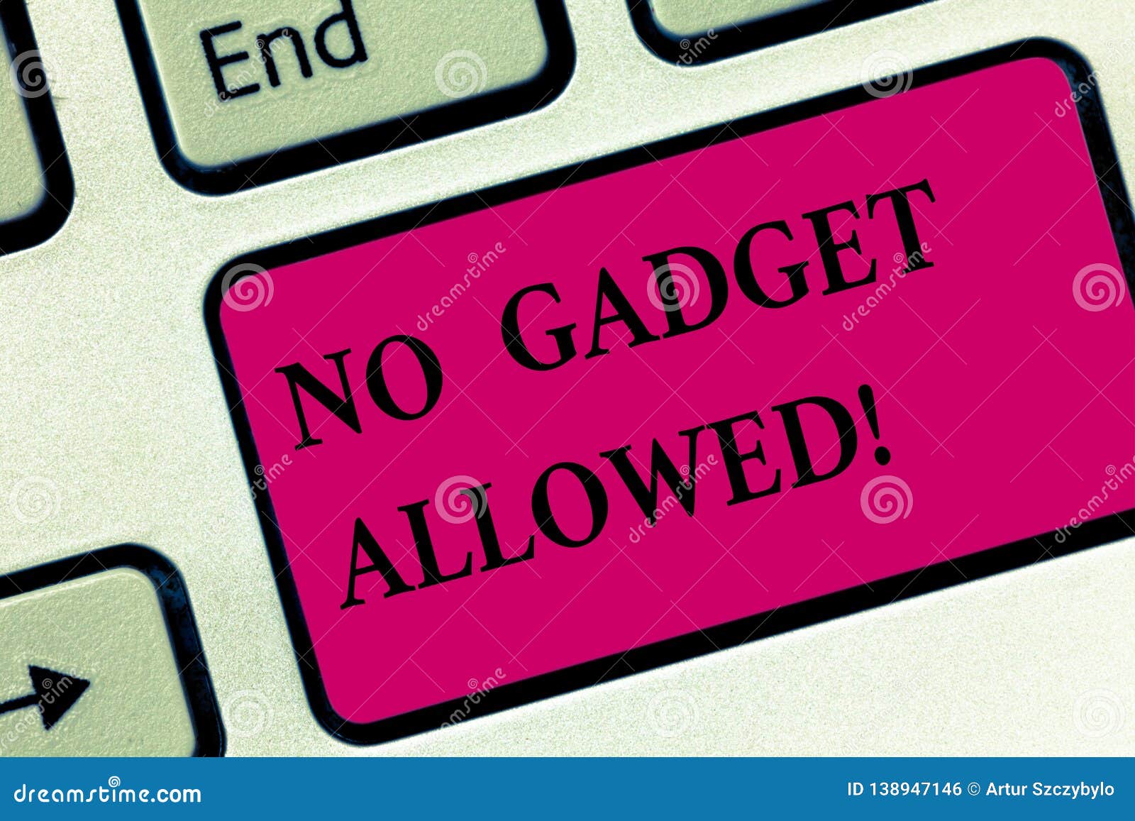 Handwriting Text Writing No Gadget Allowed. Concept Meaning Do Not ...