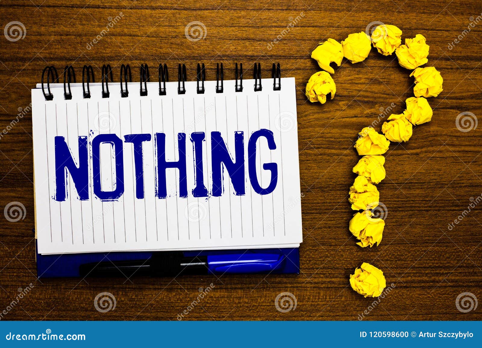 Handwriting Text Writing Nothing. Concept Meaning Not Anything No ...