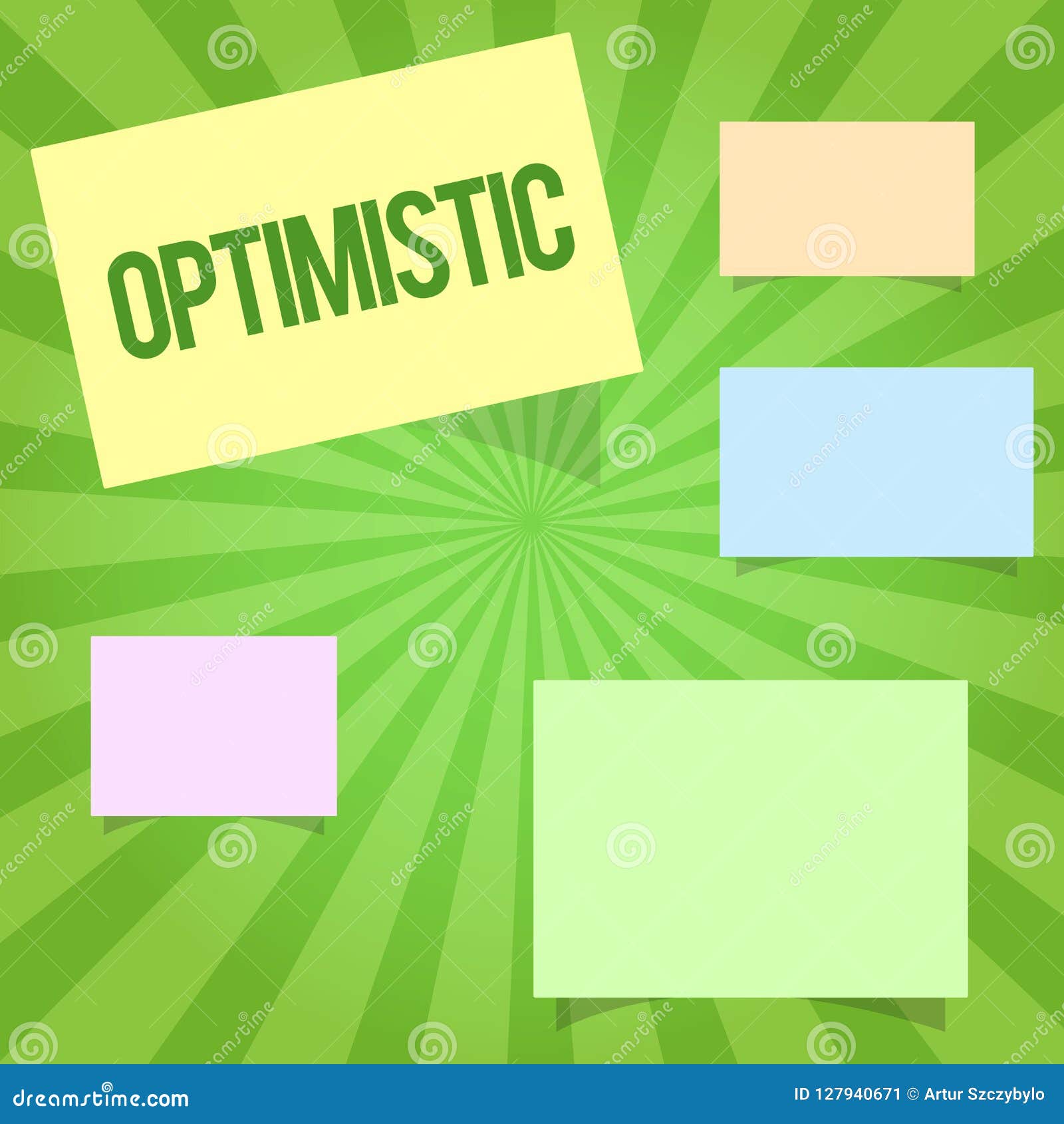 Handwriting Text Writing Optimistic. Concept Meaning Hopeful and ...