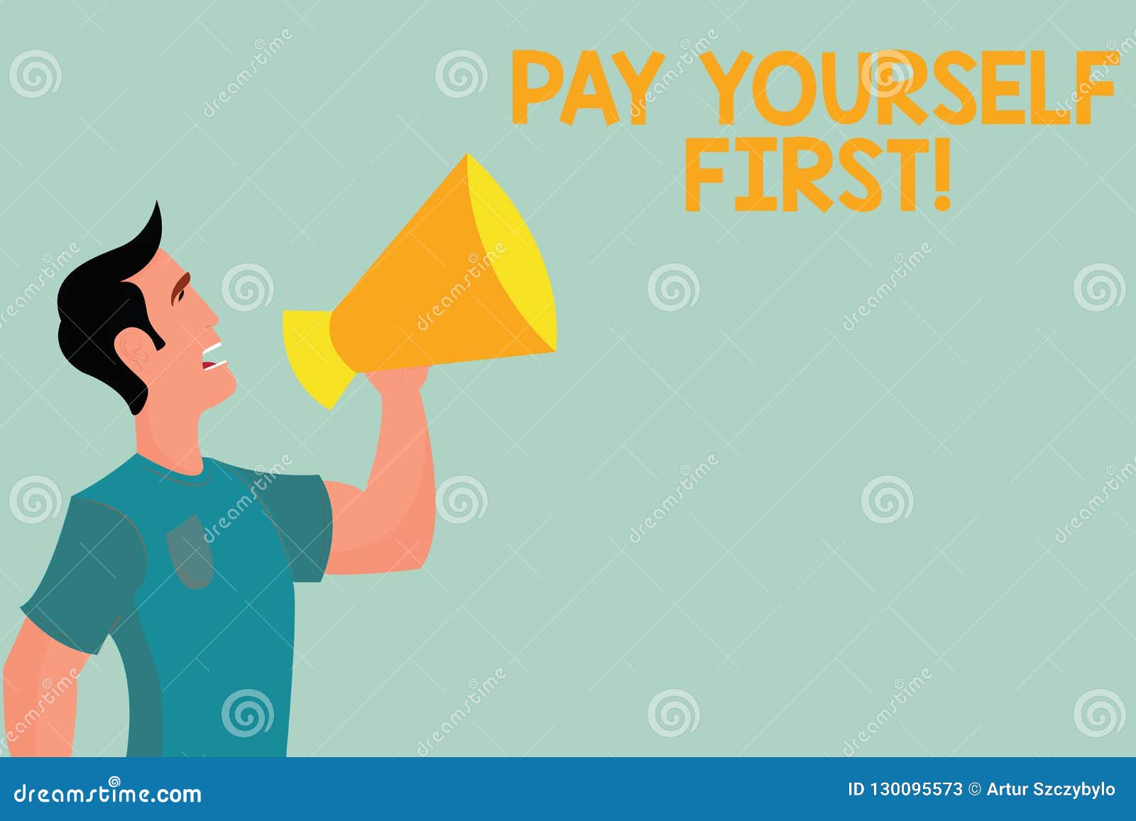 Handwriting Text Writing Pay Yourself First. Concept Meaning Saving for ...