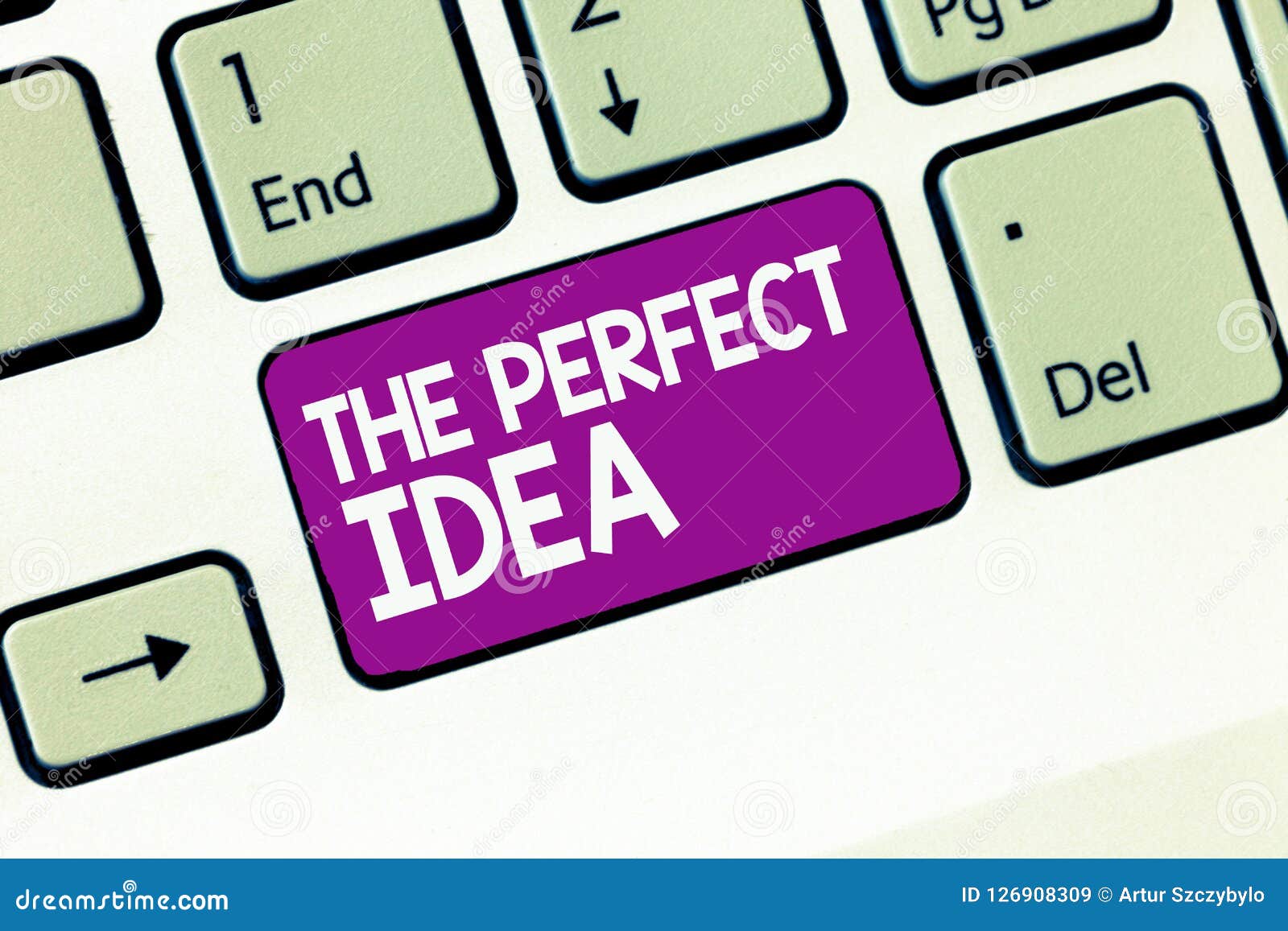 Handwriting Text Writing the Perfect Idea. Concept Meaning Exceptional ...