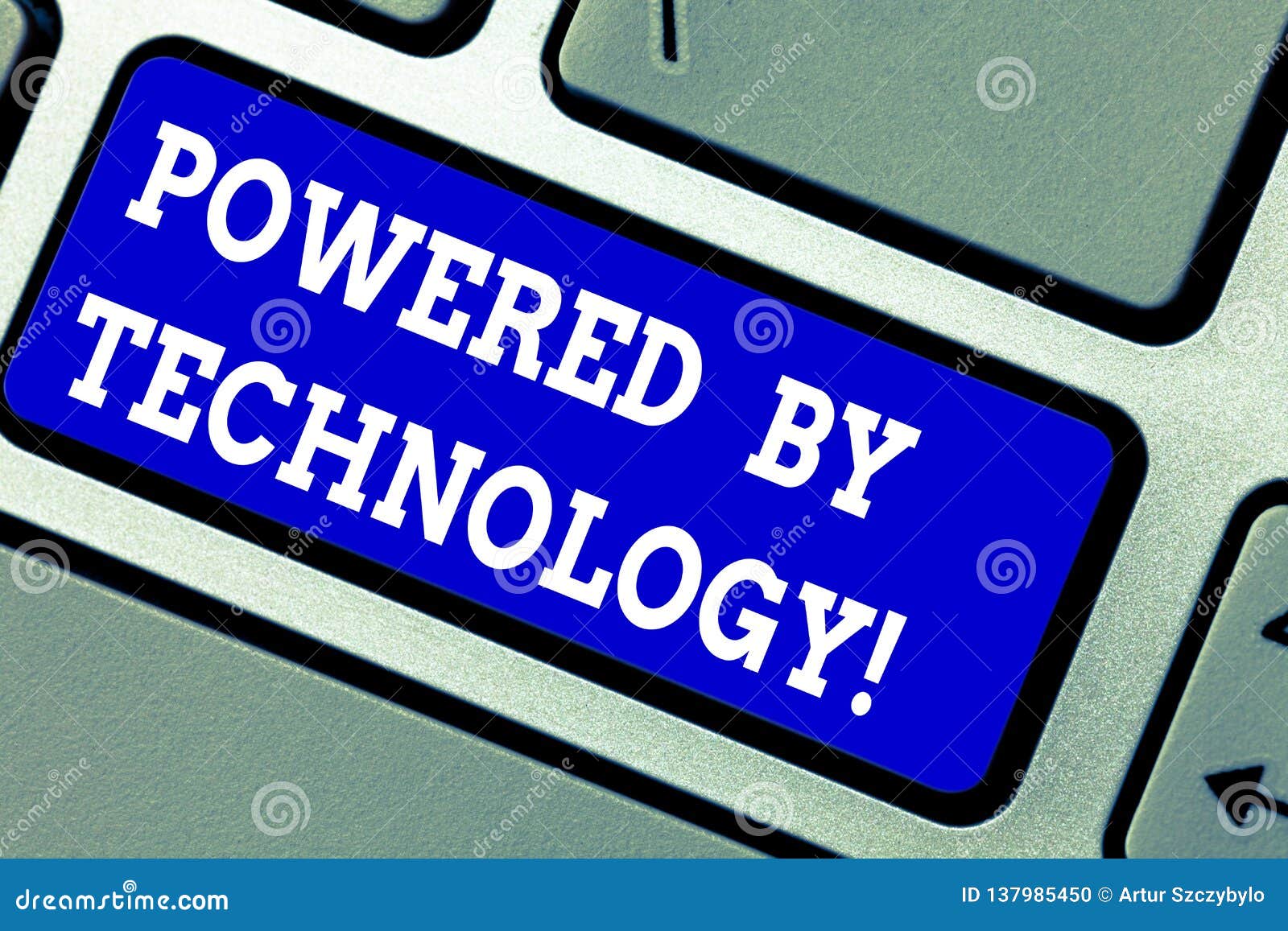 Handwriting Text Writing Powered by Technology. Concept Meaning ...