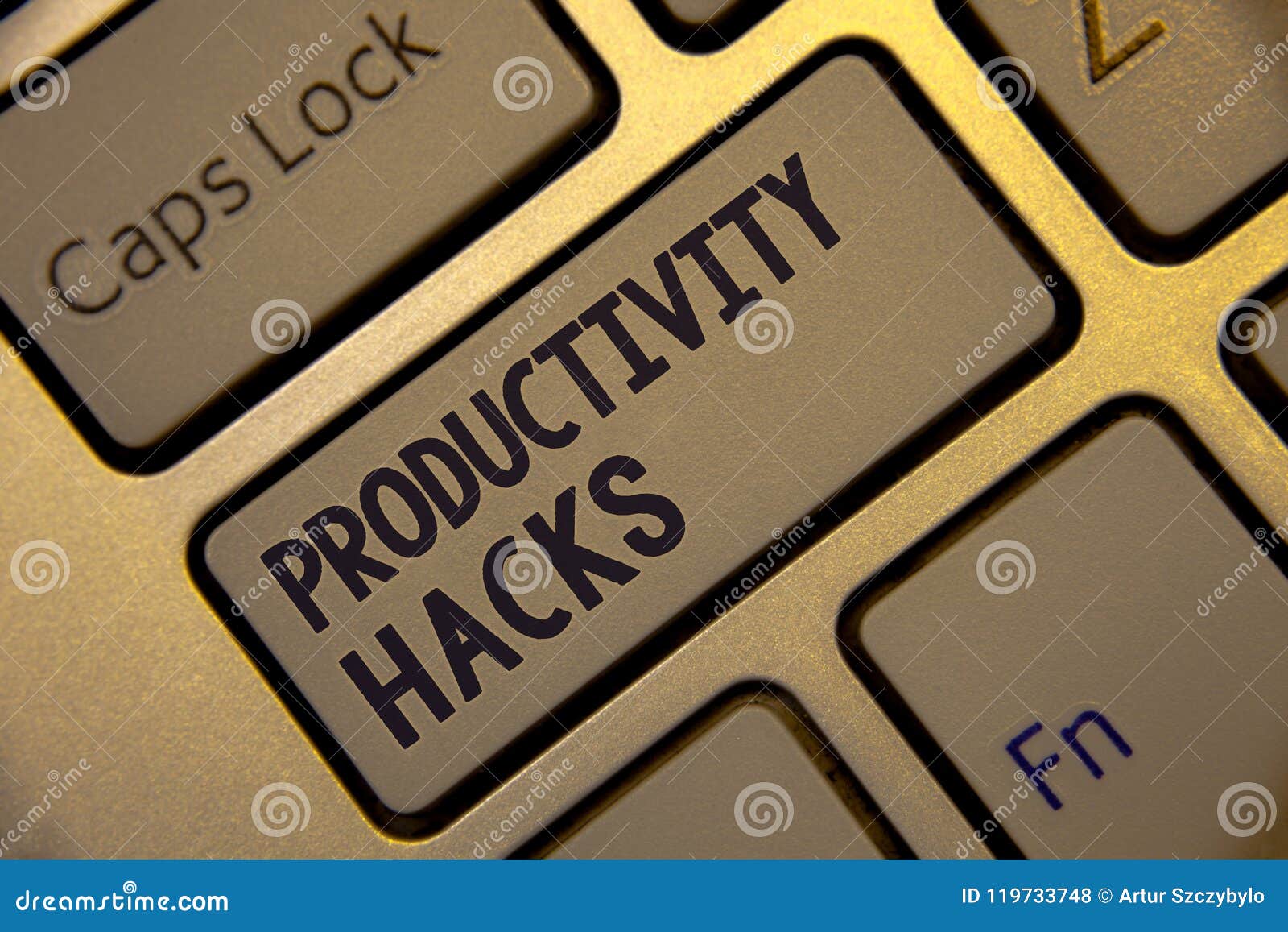 Handwriting Text Writing Productivity Hacks. Concept Meaning Hacking ...