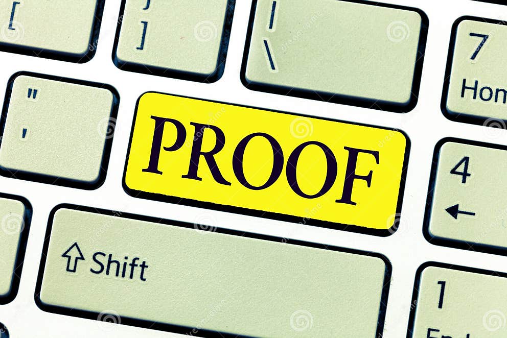 Handwriting Text Writing Proof. Concept Meaning Evidence or Argument ...