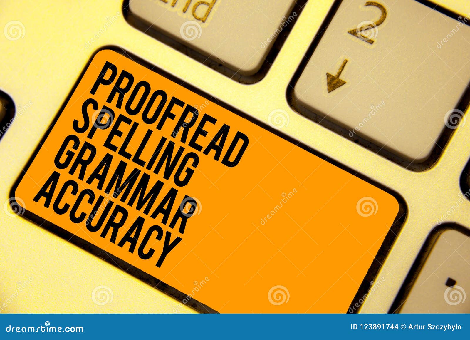 Handwriting Text Writing Proofread Spelling Grammar Accuracy. Concept ...