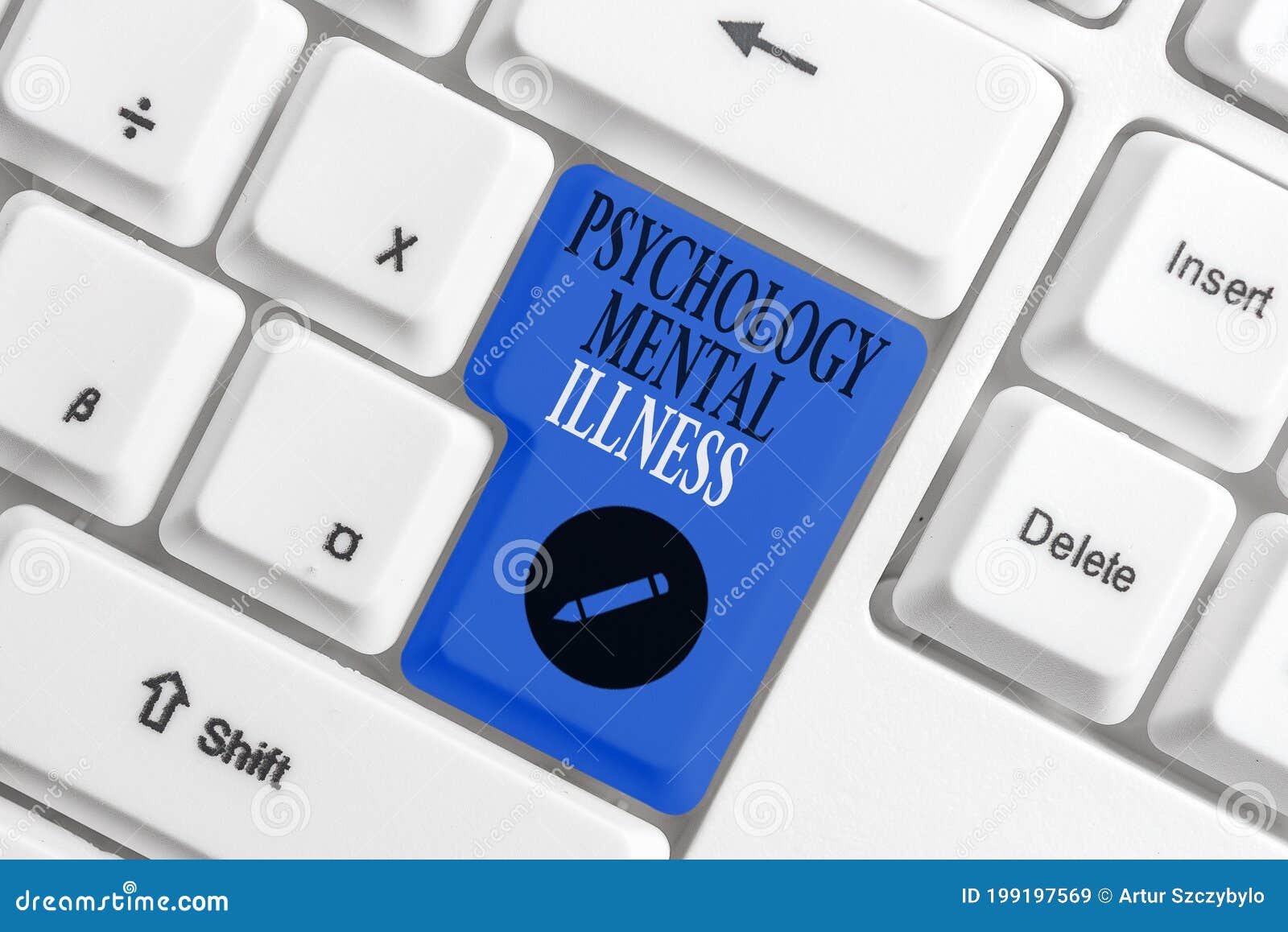 Handwriting Text Writing Psychology Mental Illness. Concept Meaning a ...