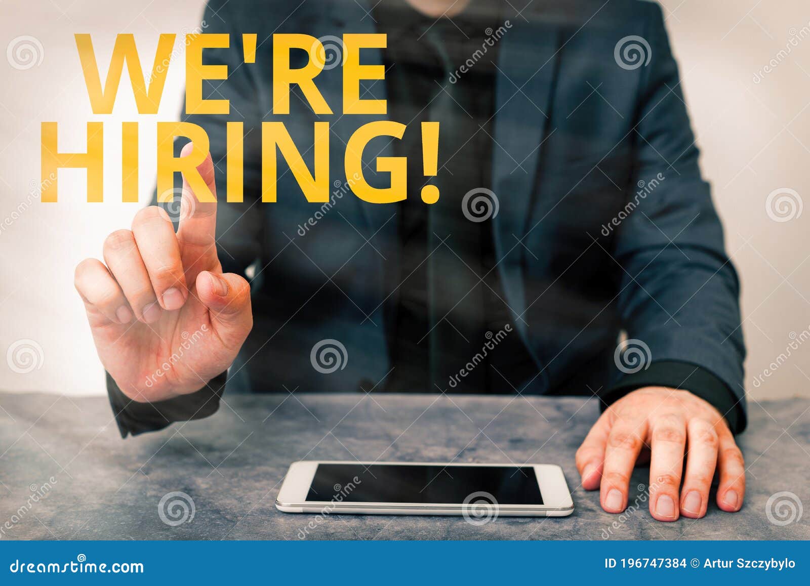 Handwriting Text Writing we Re Hiring. Concept Meaning Process of ...