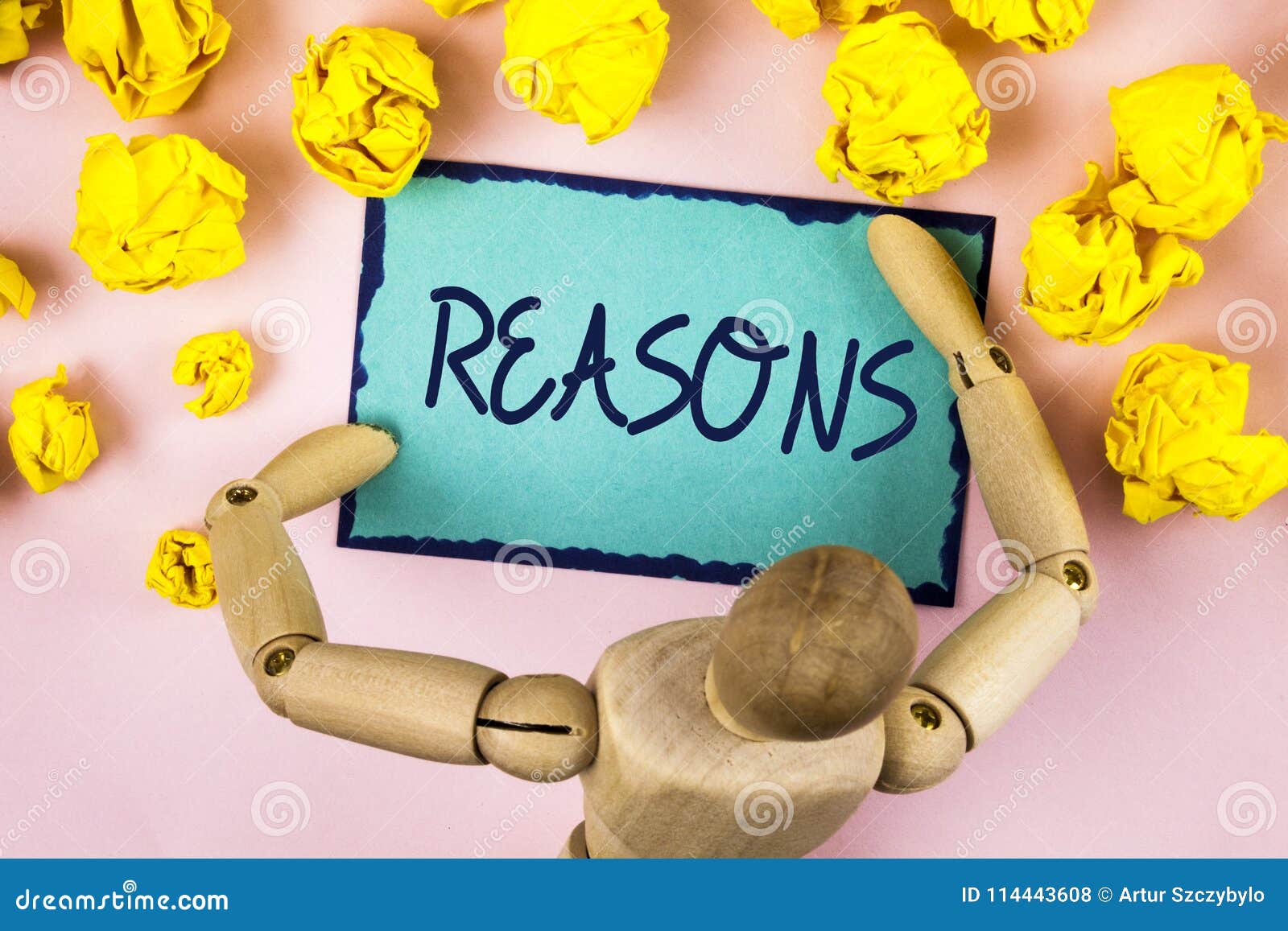 Handwriting Text Writing Reasons. Concept Meaning Causes Explanations ...