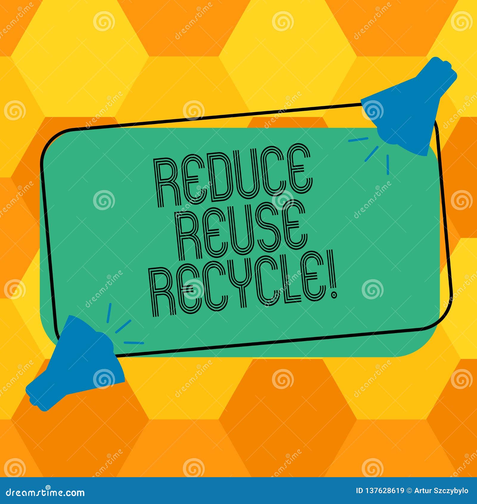 Handwriting Text Writing Reduce Reuse Recycle. Concept Meaning Cut Down ...