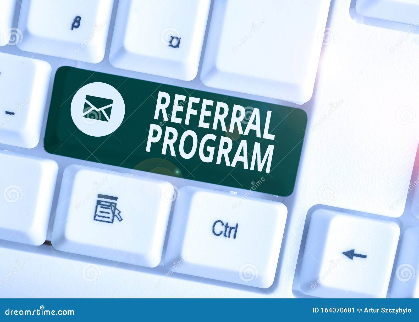 Handwriting Text Writing Referral Program. Concept Meaning Employees ...