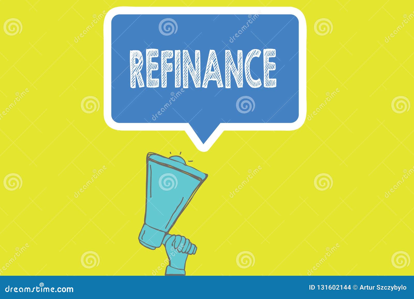 Handwriting Text Writing Refinance. Concept Meaning Finance Again ...