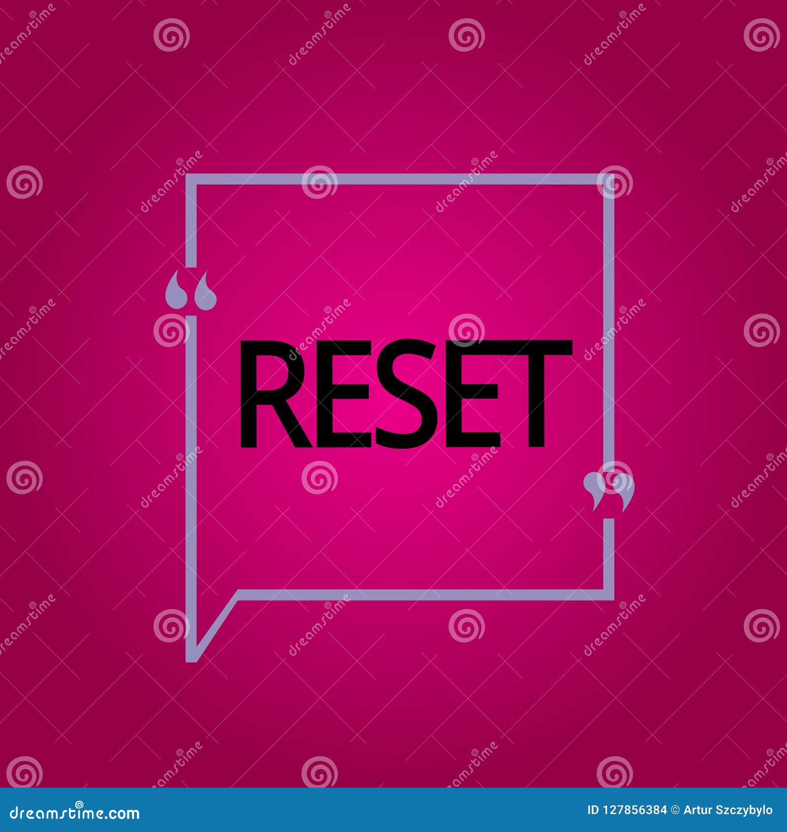 Handwriting Text Writing Reset. Concept Meaning Cause Device Return To ...