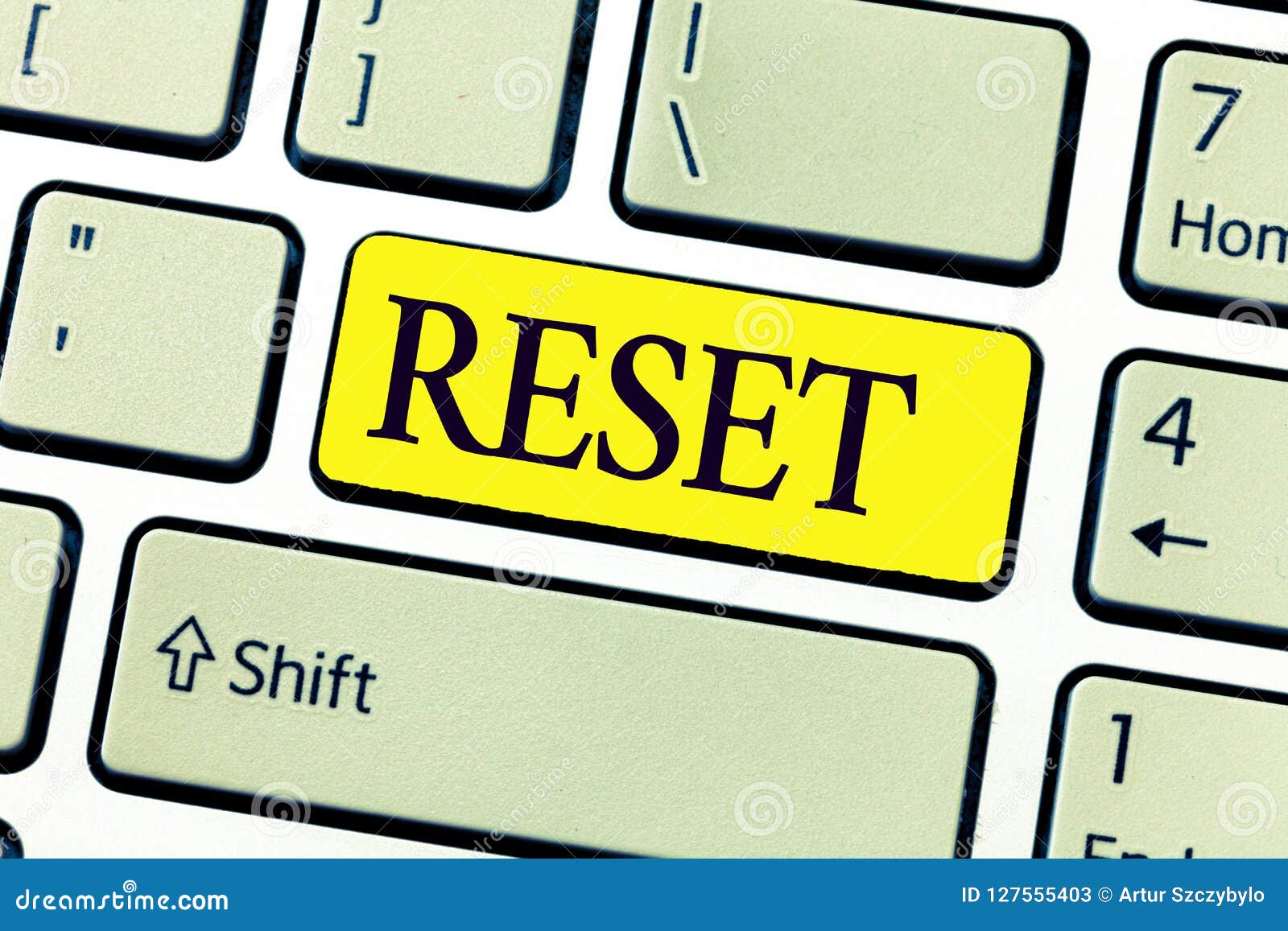 Handwriting Text Writing Reset. Concept Meaning Cause Device Return To ...