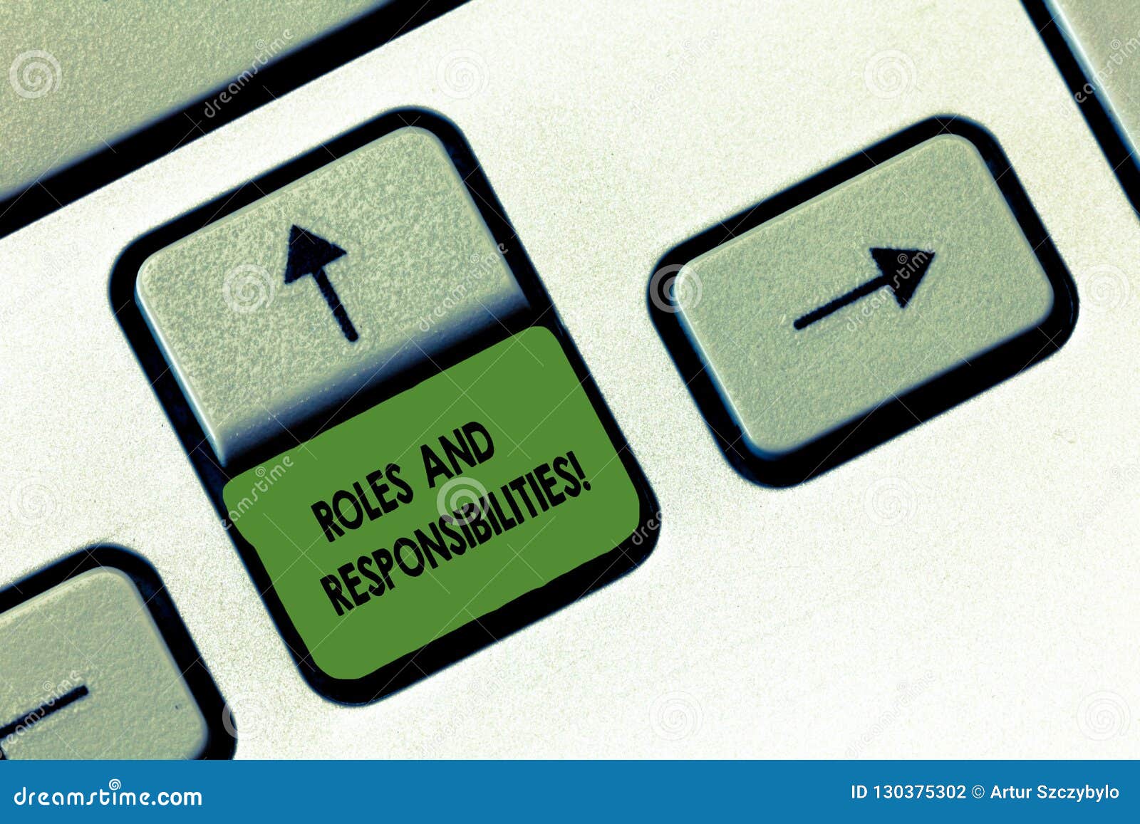 Handwriting Text Writing Roles and Responsibilities. Concept Meaning ...