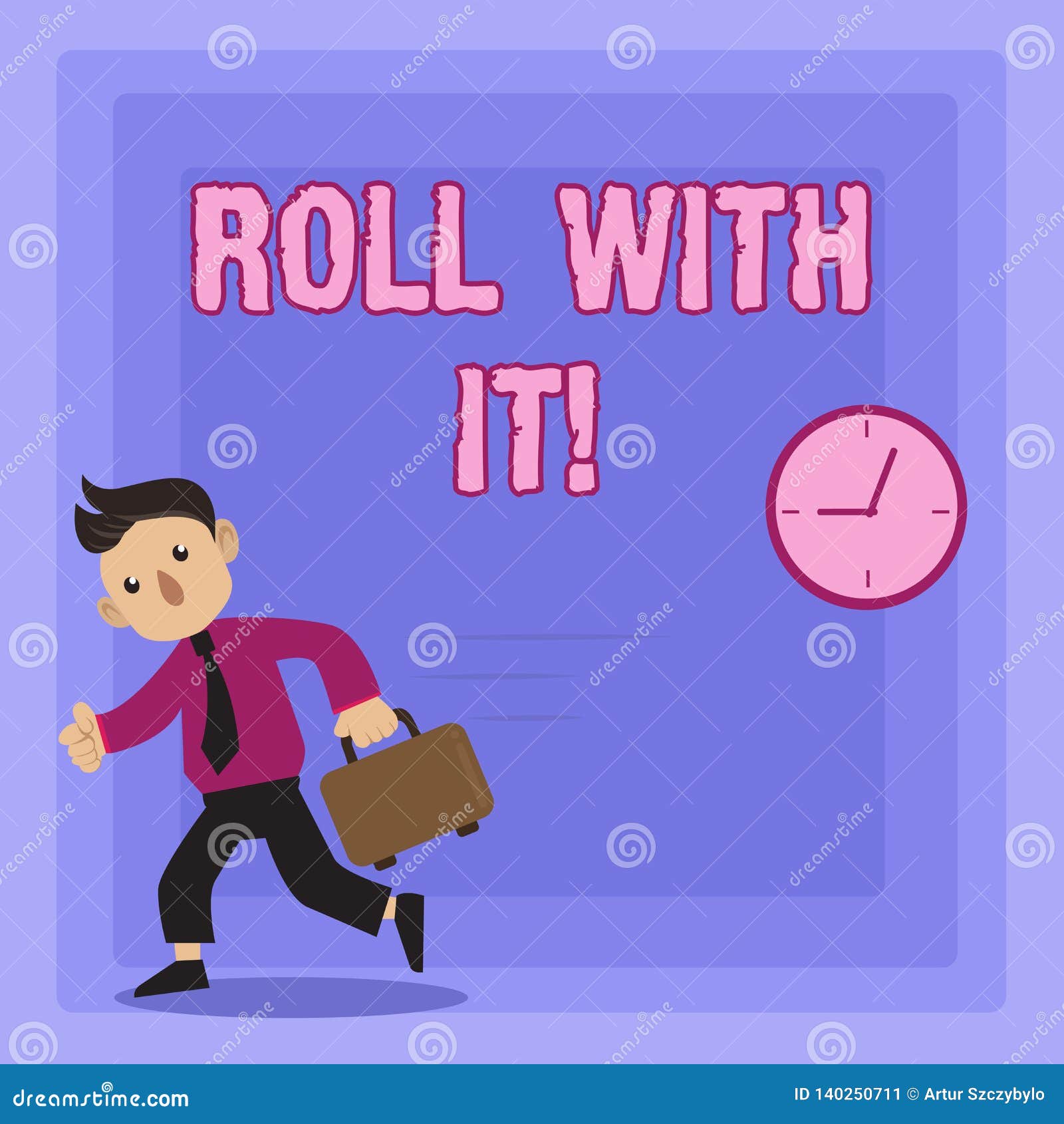 Handwriting Text Writing Roll with it. Concept Meaning Going Along with ...