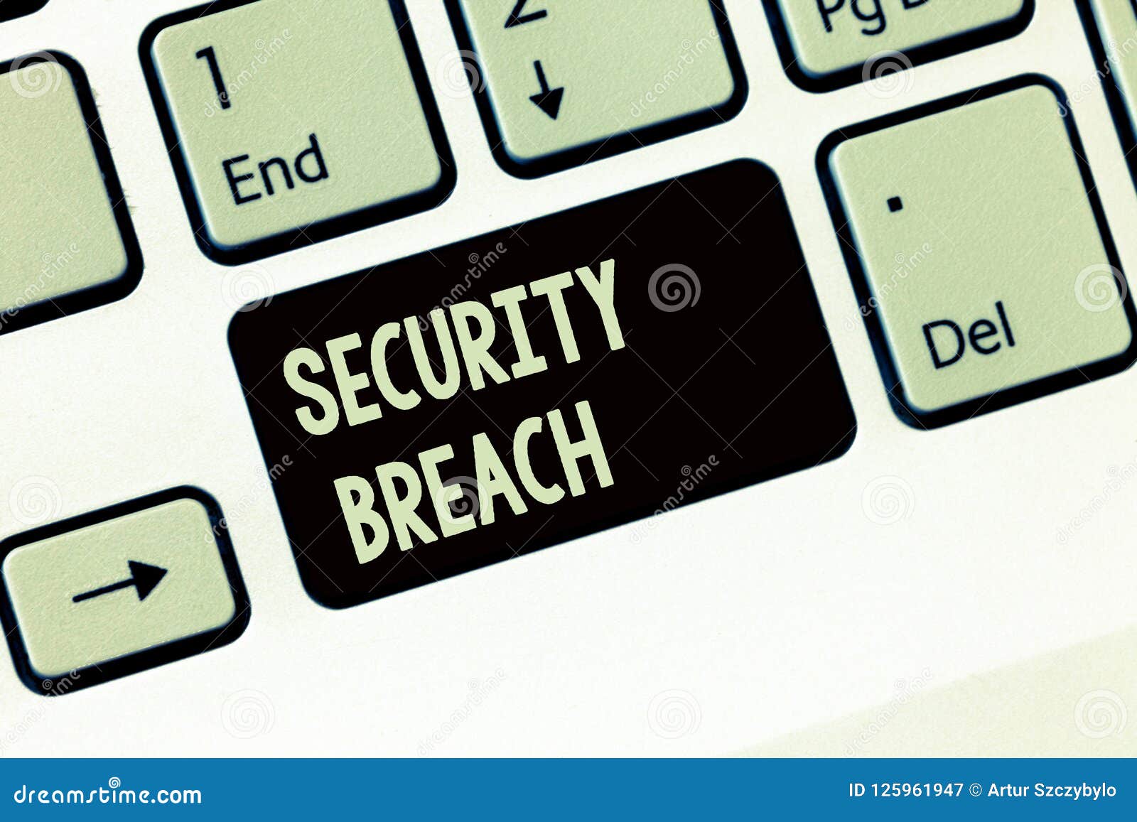 Handwriting Text Writing Security Breach. Concept Meaning Incident that ...