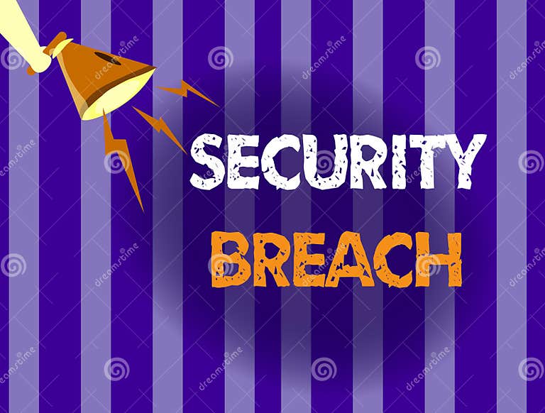 Handwriting Text Writing Security Breach. Concept Meaning Incident that ...