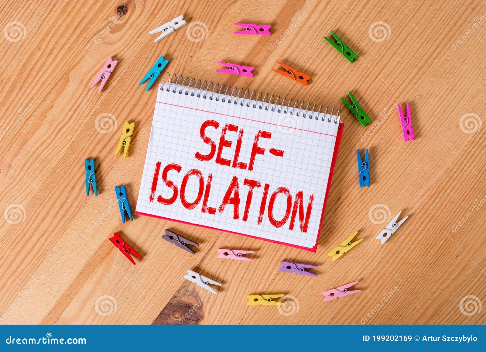 Handwriting Text Writing Self Isolation. Concept Meaning Promoting ...