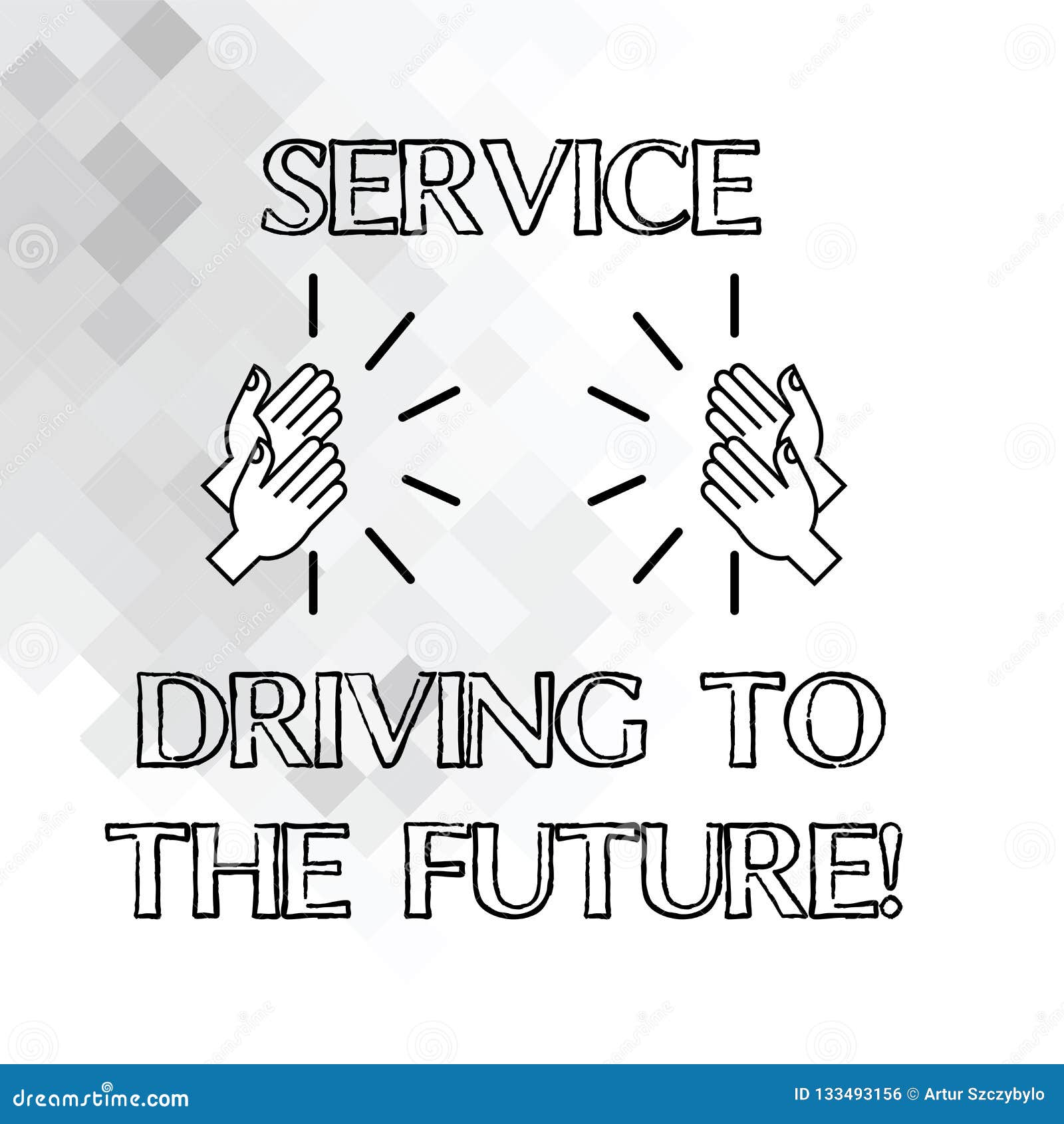 Handwriting Text Writing Service Driving To the Future. Concept Meaning ...