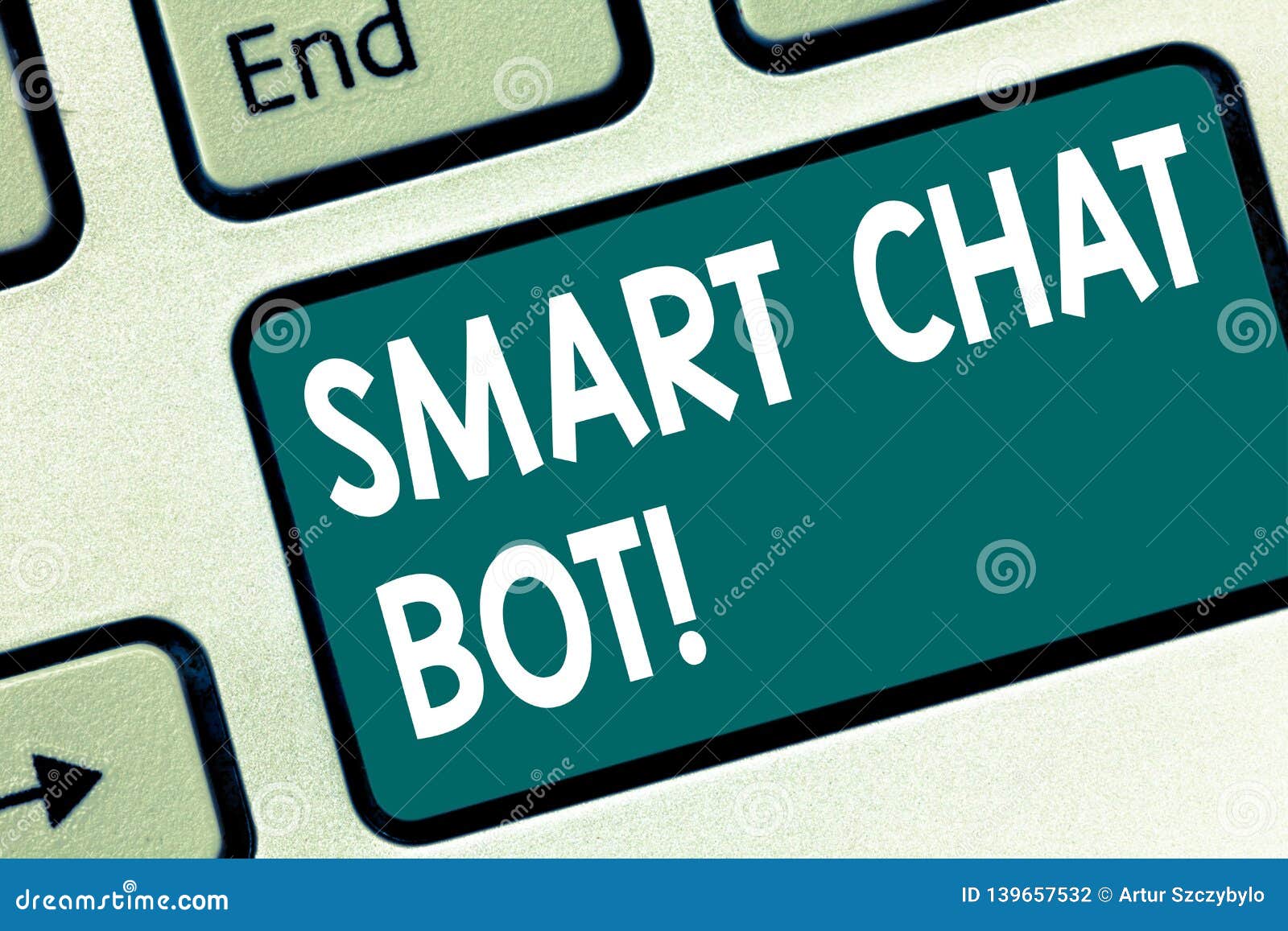 Handwriting Text Writing Smart Chat Bot. Concept Meaning Artificial ...
