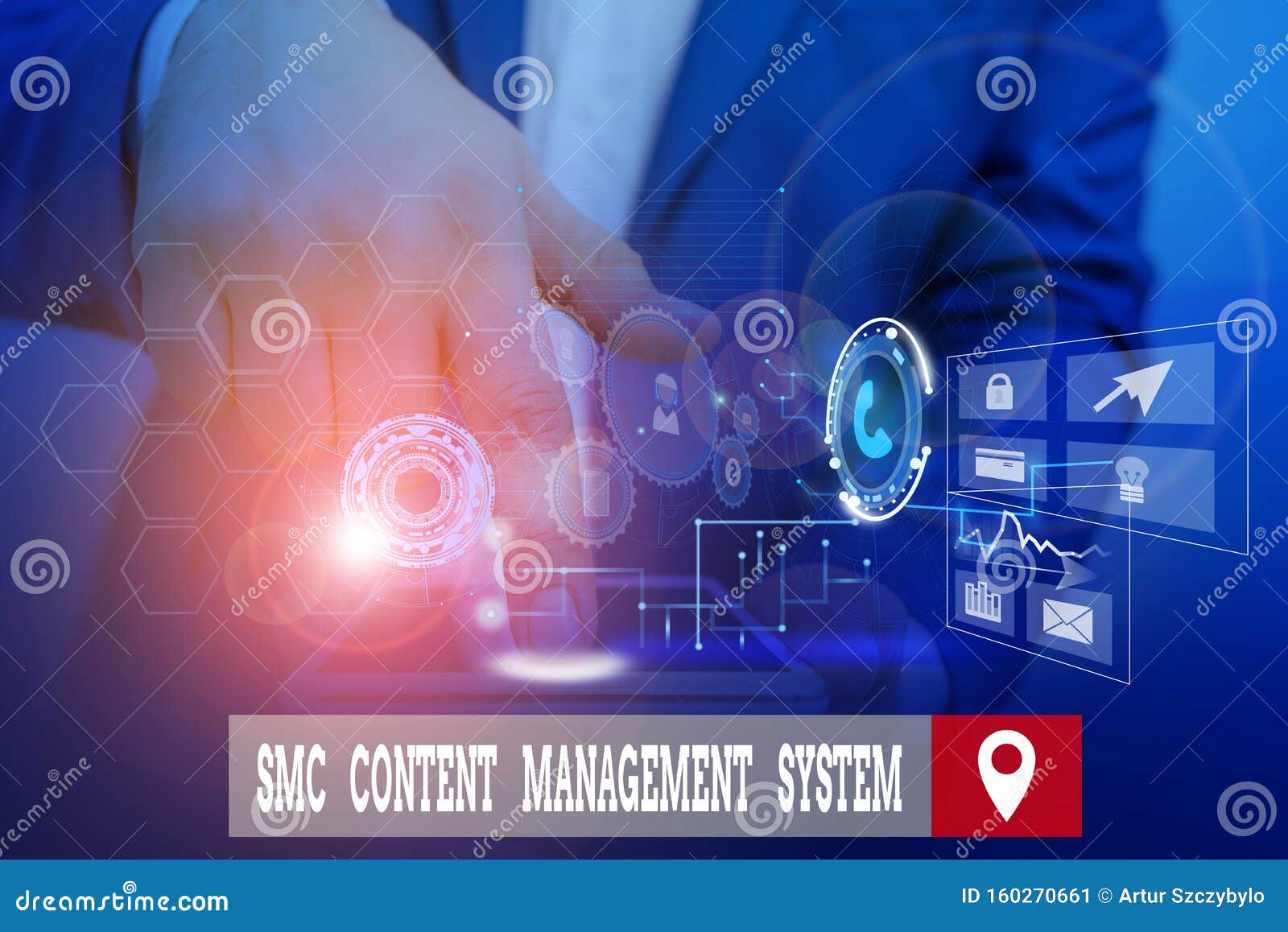 Handwriting Text Writing Smc Content Management System. Concept Meaning ...