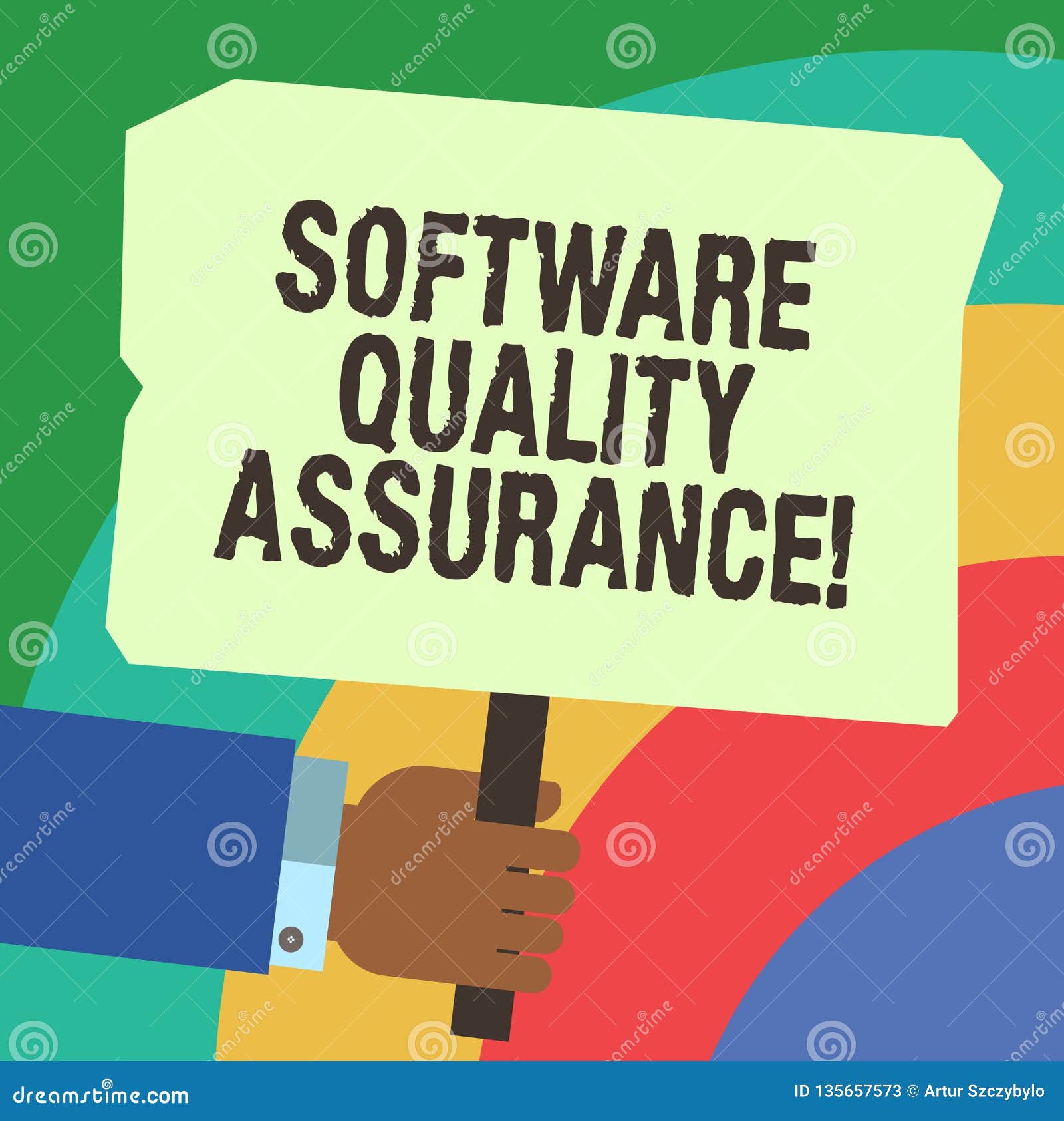 Handwriting Text Writing Software Quality Assurance. Concept Meaning ...