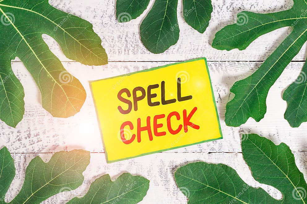 Handwriting Text Writing Spell Check. Concept Meaning To Use a Computer ...