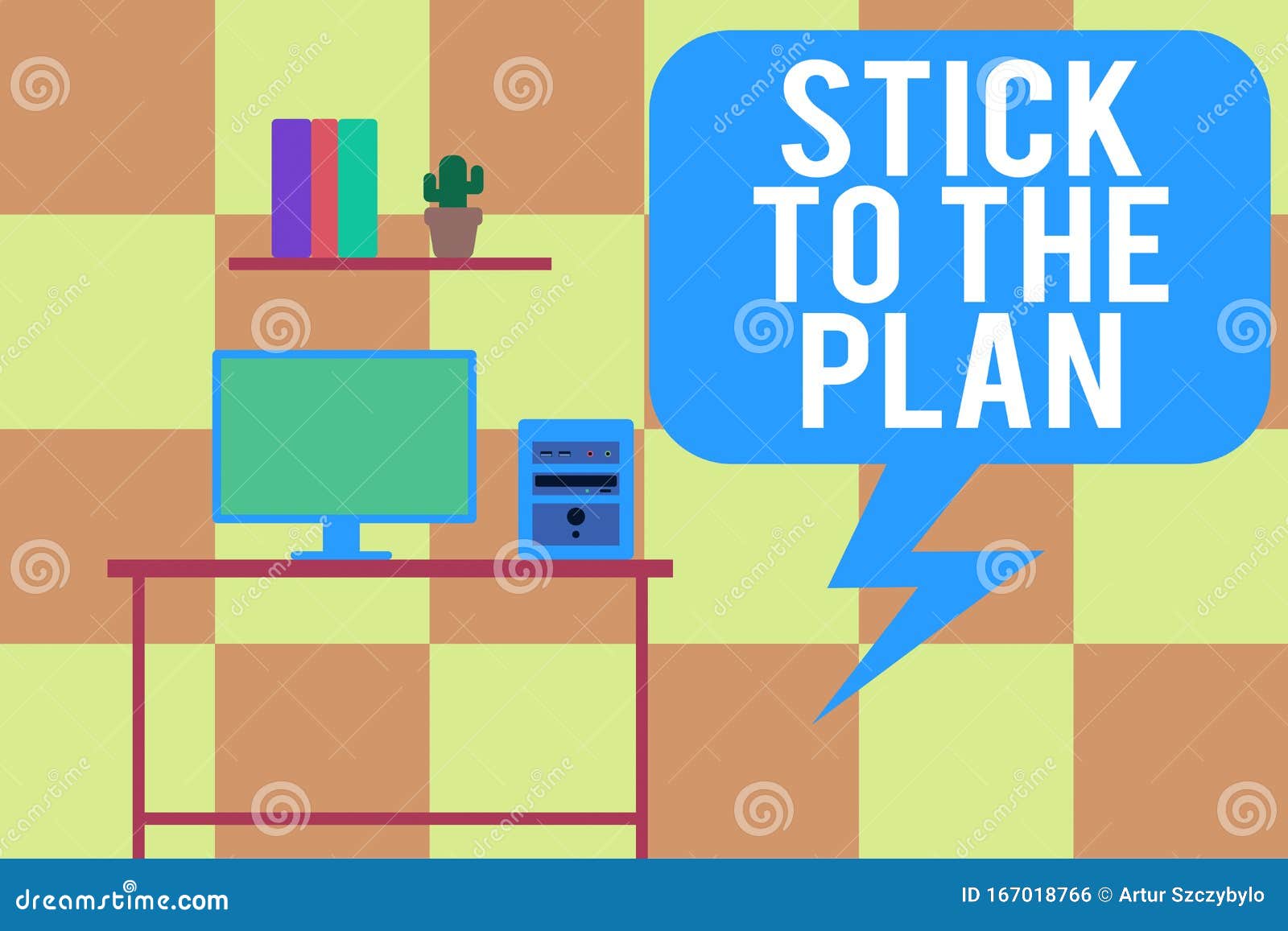 Handwriting Text Writing Stick To the Plan. Concept Meaning To Adhere ...