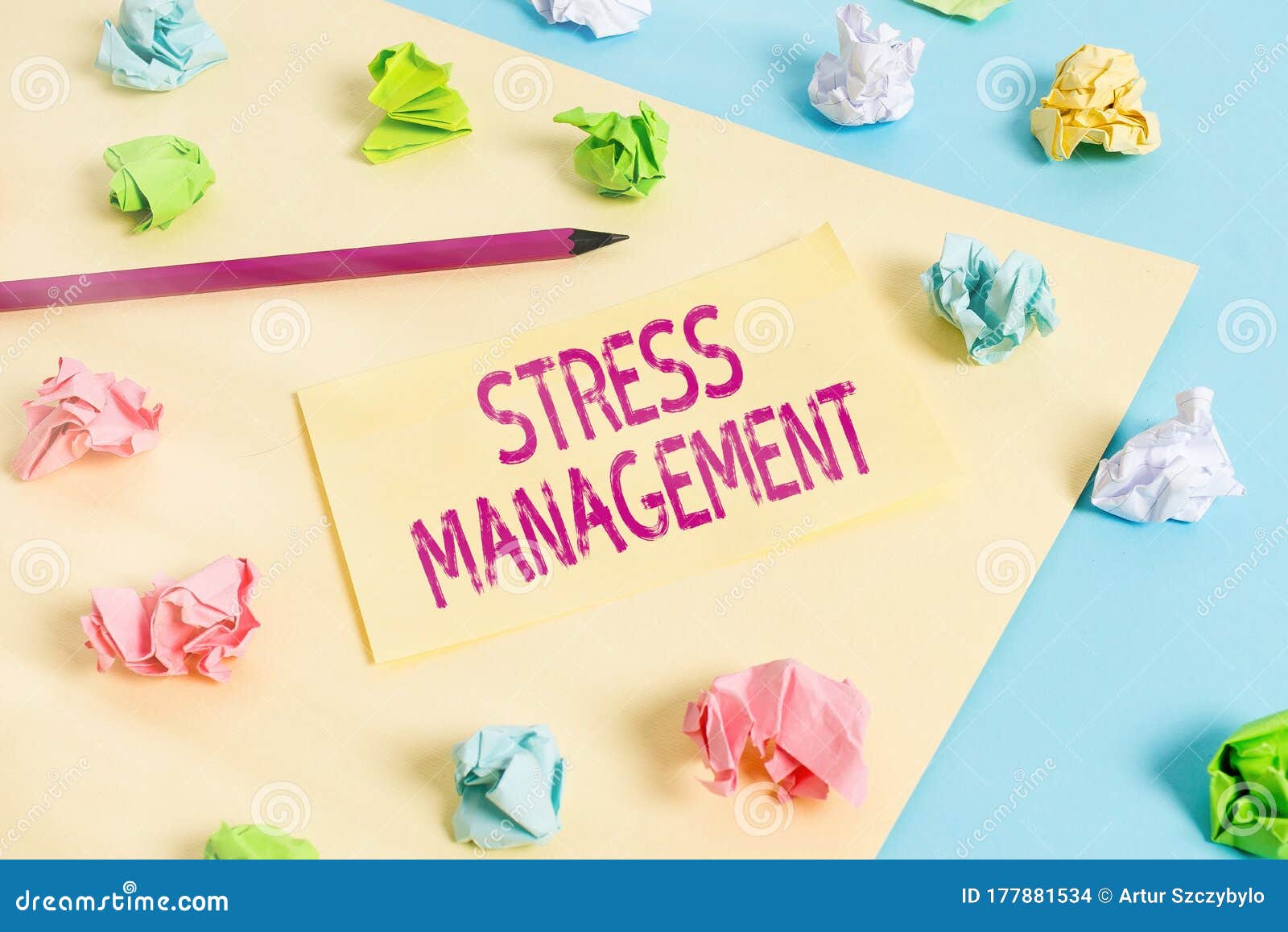 Handwriting Text Writing Stress Management. Concept Meaning Method of ...