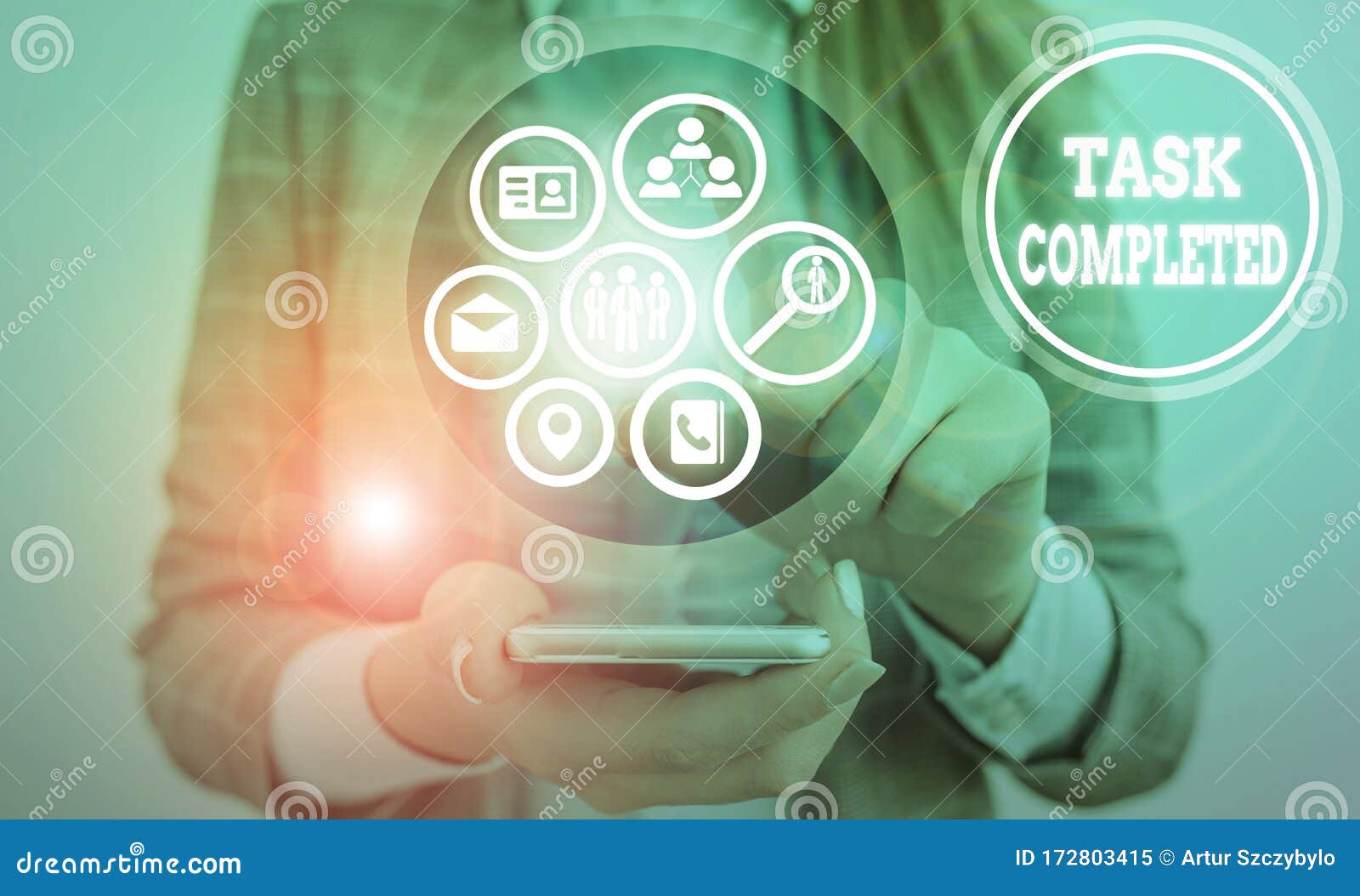 Handwriting Text Writing Task Completed. Concept Meaning Finished ...