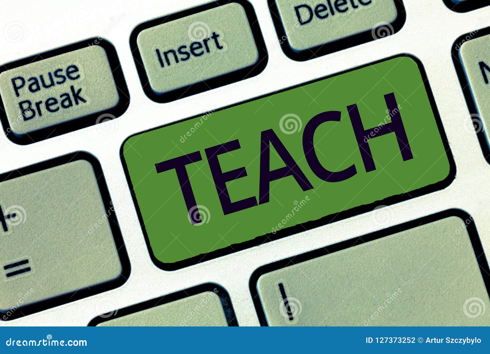 Handwriting Text Writing Teach. Concept Meaning Impart Knowledge or ...