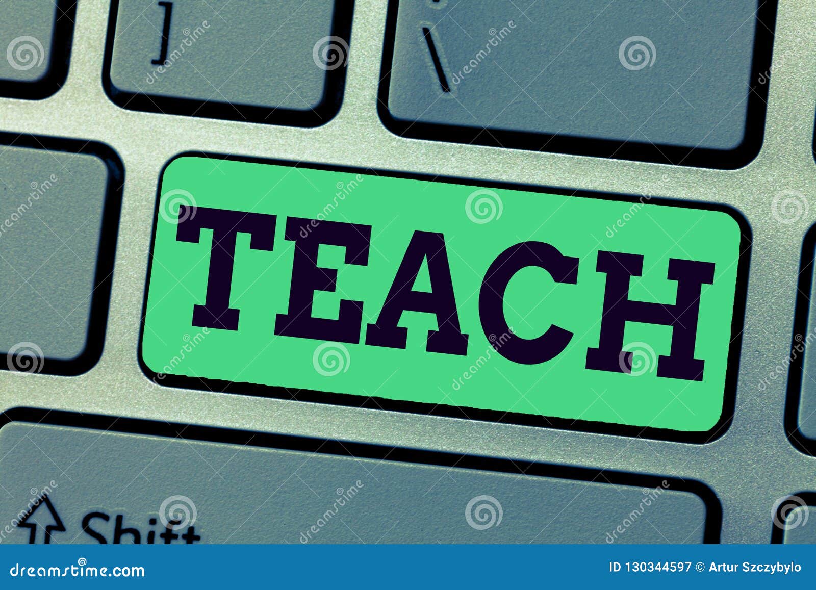 Handwriting Text Writing Teach. Concept Meaning Impart Knowledge or ...