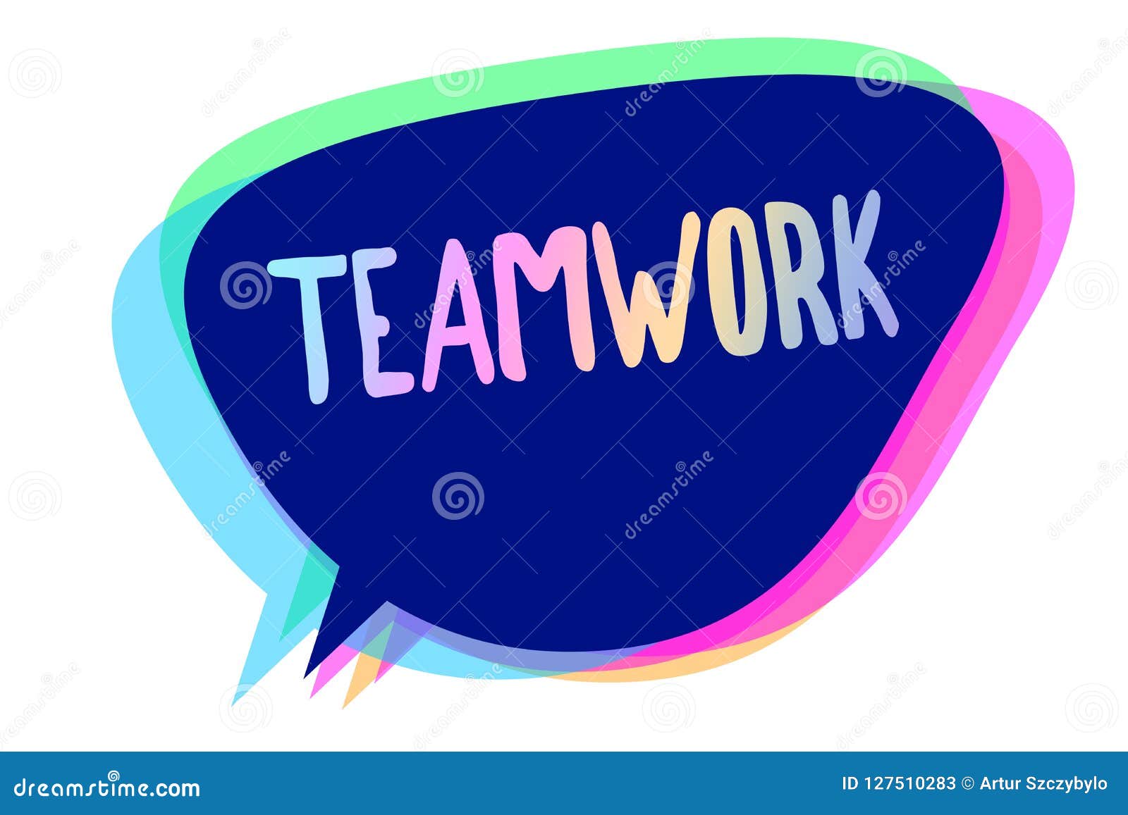 Handwriting Text Writing Teamwork. Concept Meaning Group of People Who ...