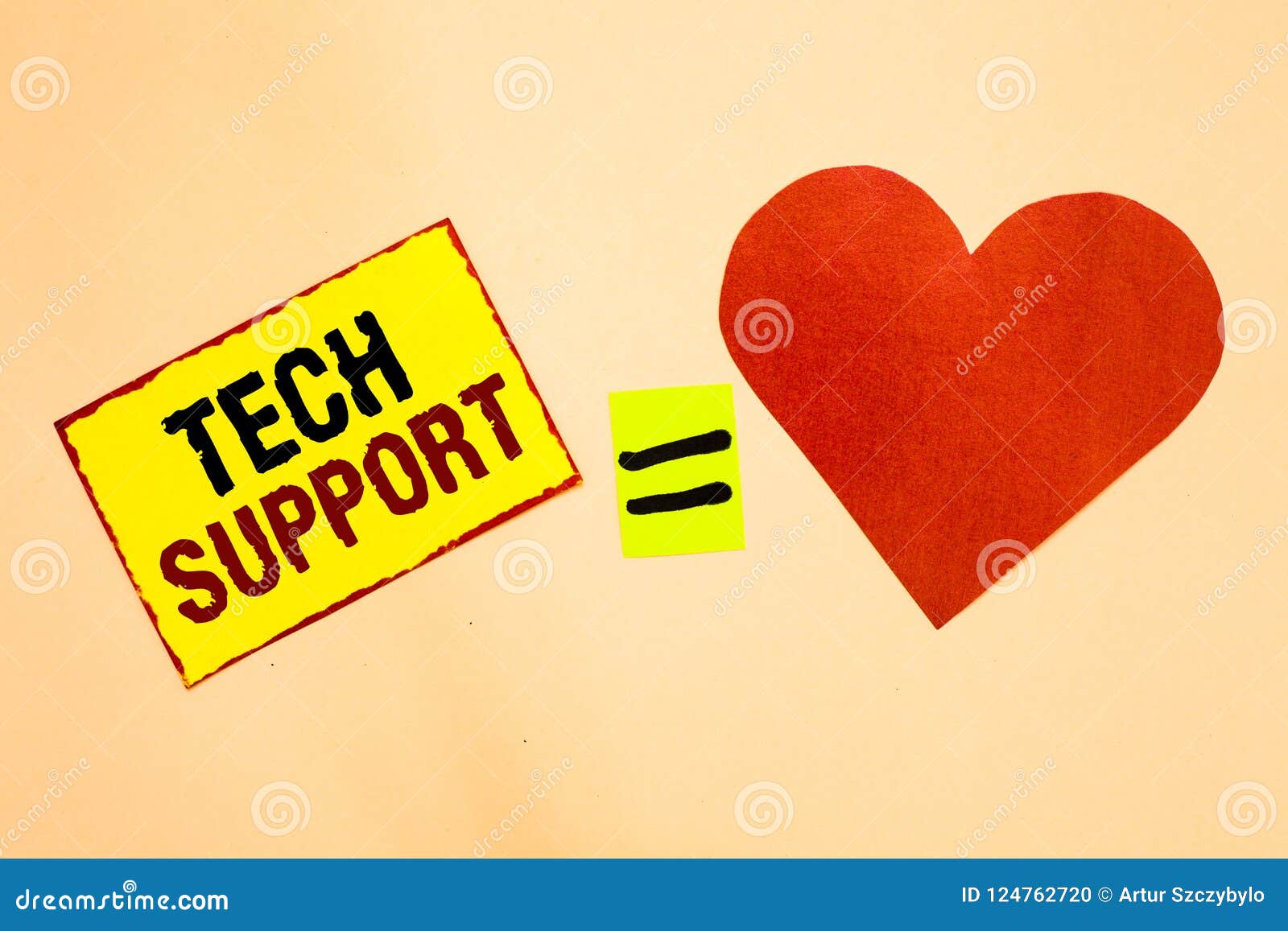 Handwriting Text Writing Tech Support. Concept Meaning Assisting ...