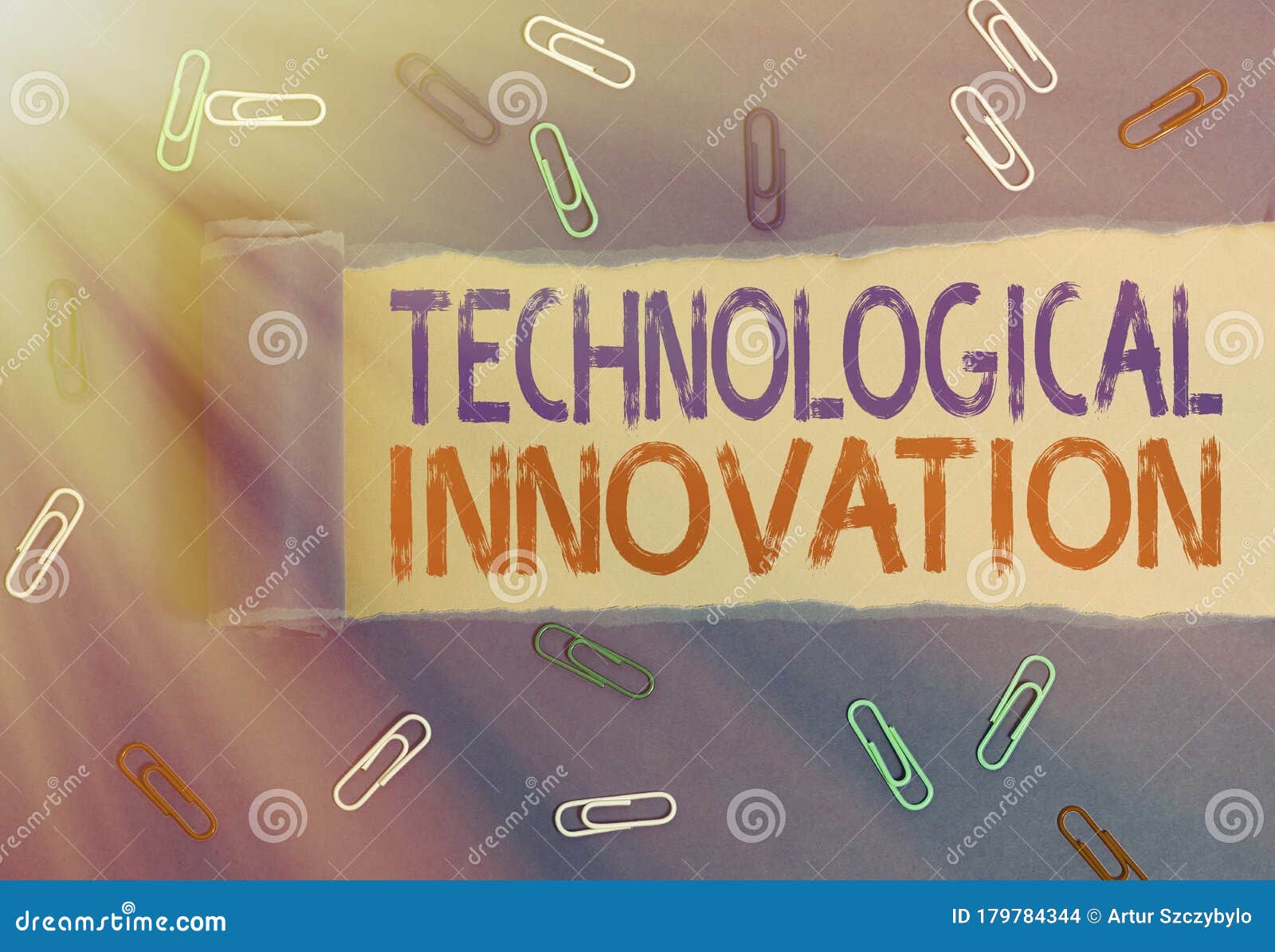 Handwriting Text Writing Technological Innovation. Concept Meaning New ...