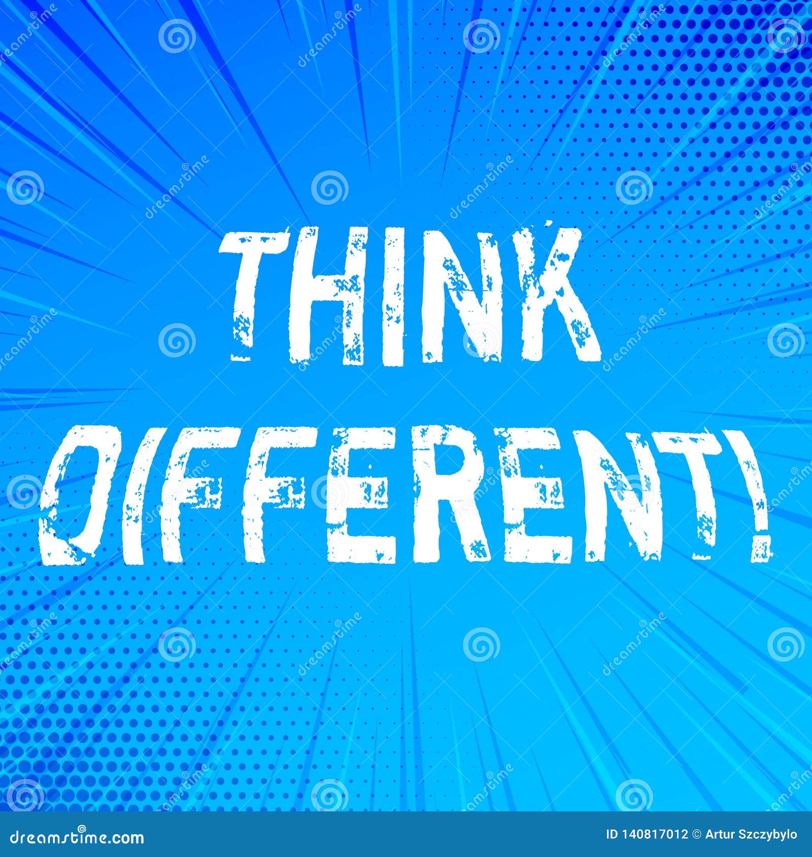 Handwriting Text Writing Think Different. Concept Meaning Rethink ...