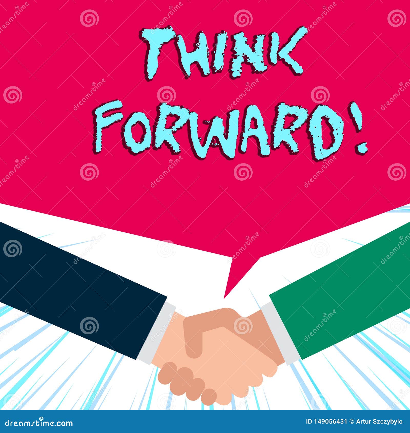 Handwriting Text Writing Think Forward. Concept Meaning the Act of ...