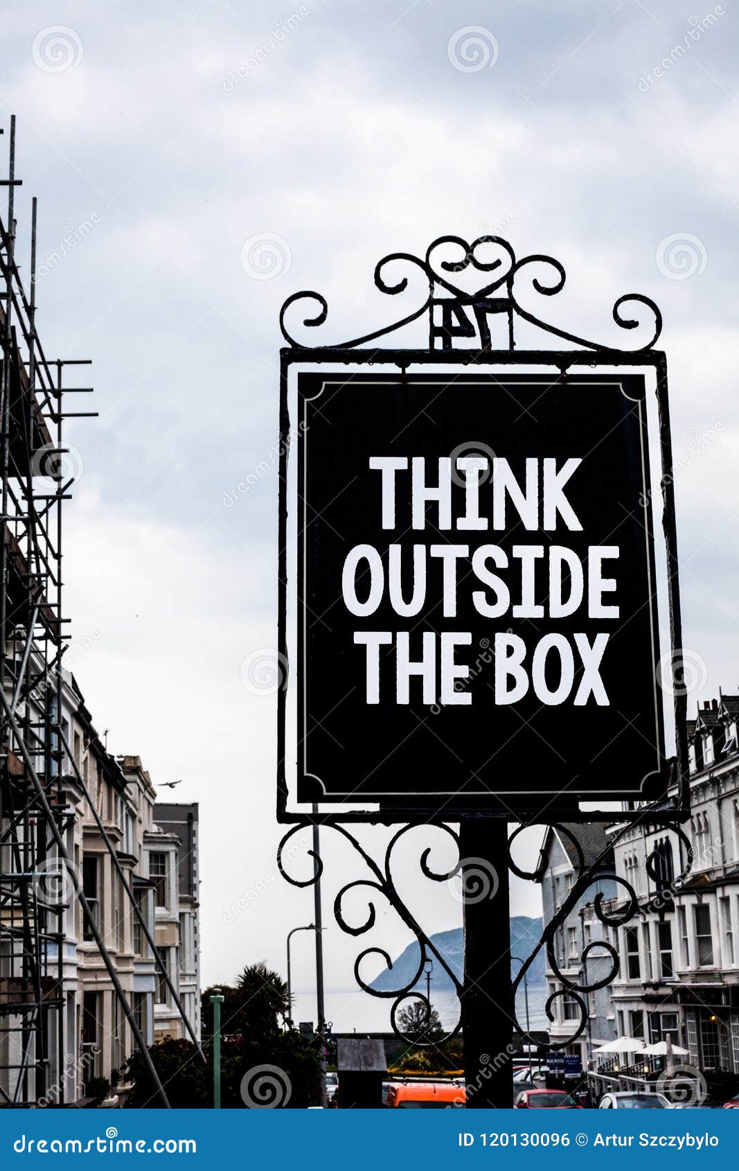 Handwriting Text Writing Think Outside the Box. Concept Meaning ...