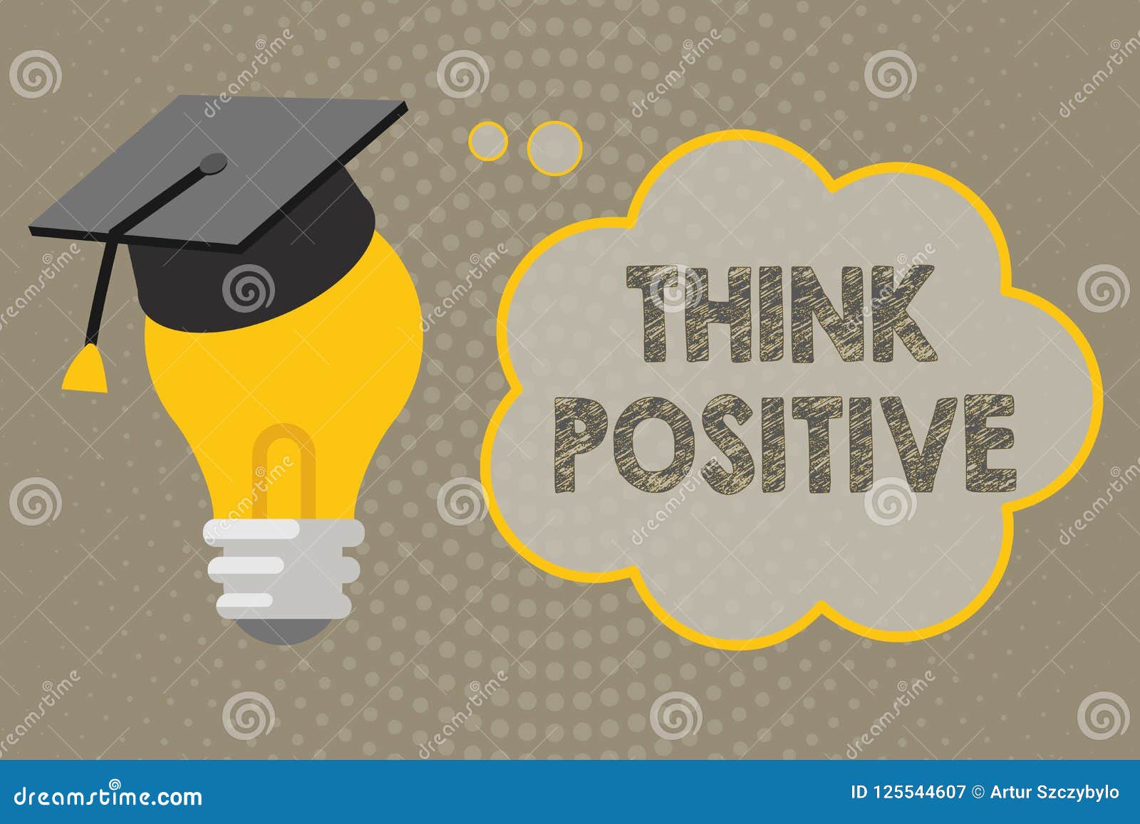Handwriting Text Writing Think Positive. Concept Meaning the Tendency ...